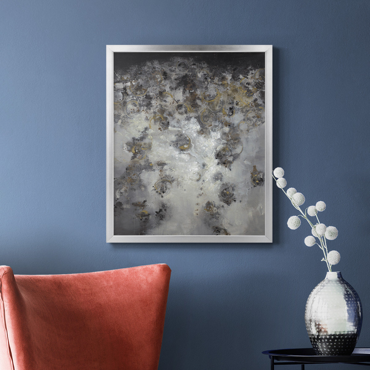 17 Stories Meteor Showers Premium Framed Canvas - Ready to Hang | Wayfair