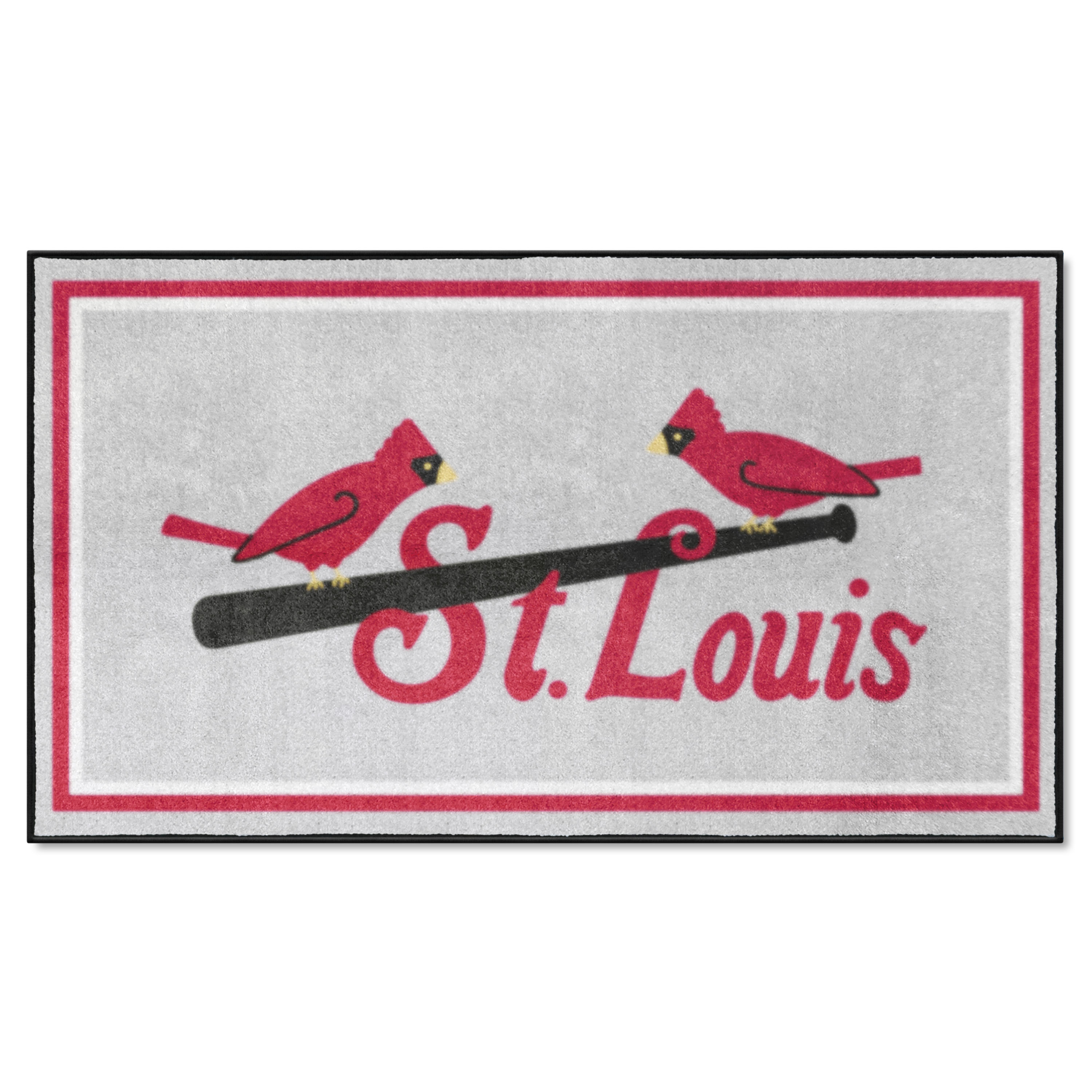 FANMATS Rectangle Machine Tufted Nylon Indoor / Outdoor Area Rug in Red ...