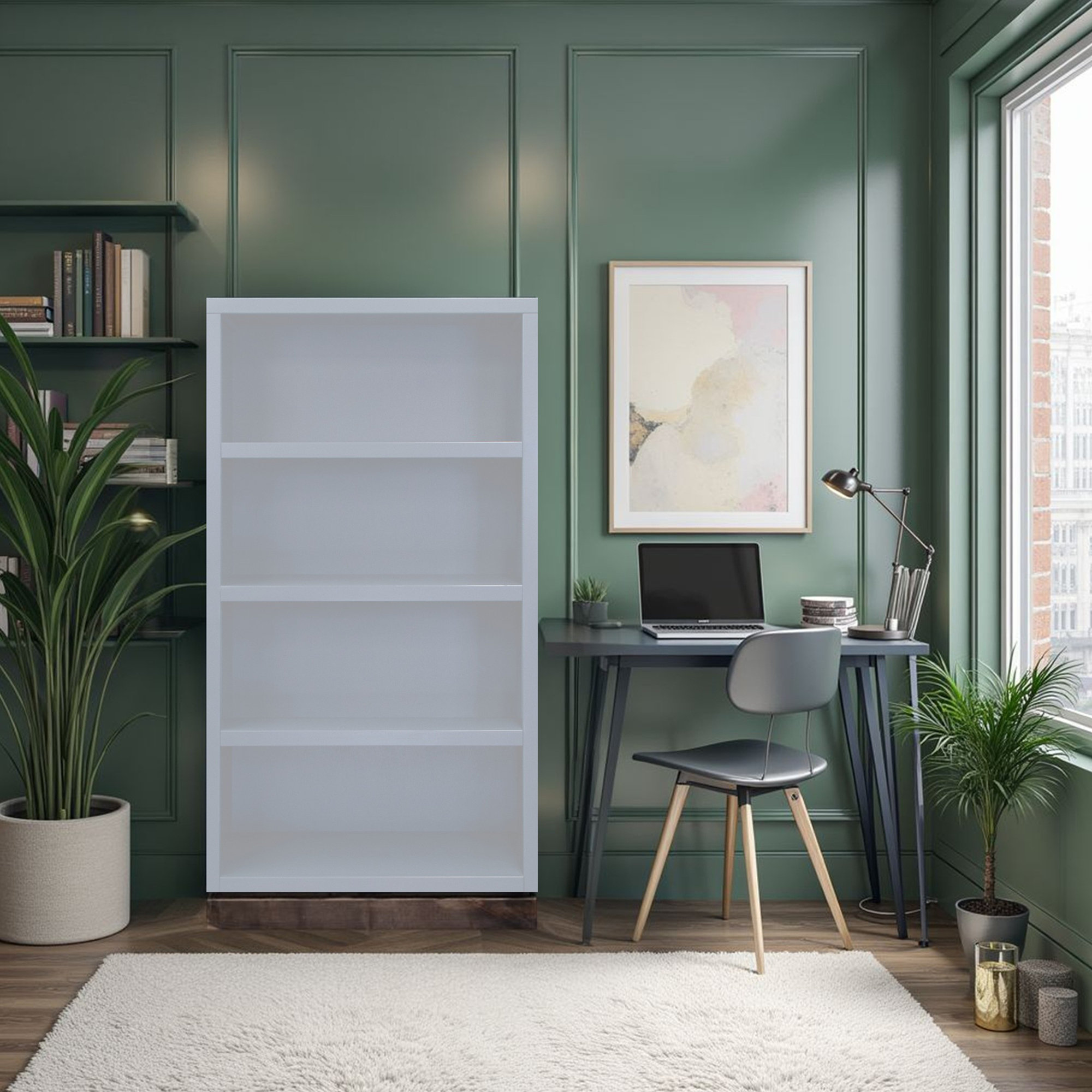 Latitude Run® Modular 60 inch High Bookshelf, No Assembly Required ...