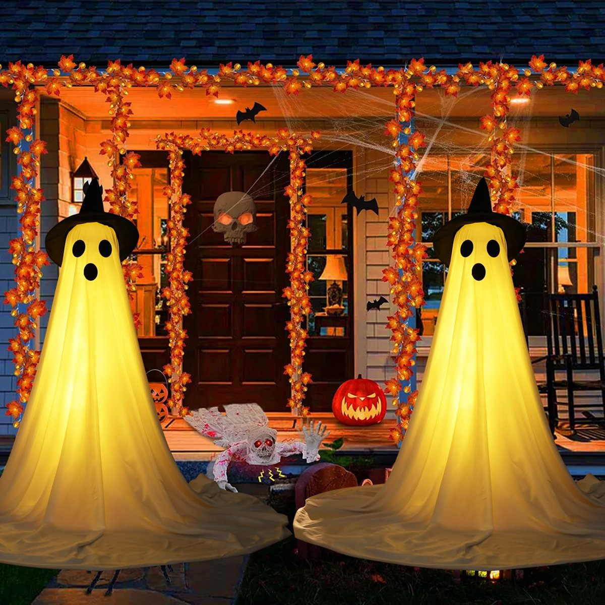 The Holiday Aisle® 2Packs Halloween Decorations Outdoor, Cute Halloween ...