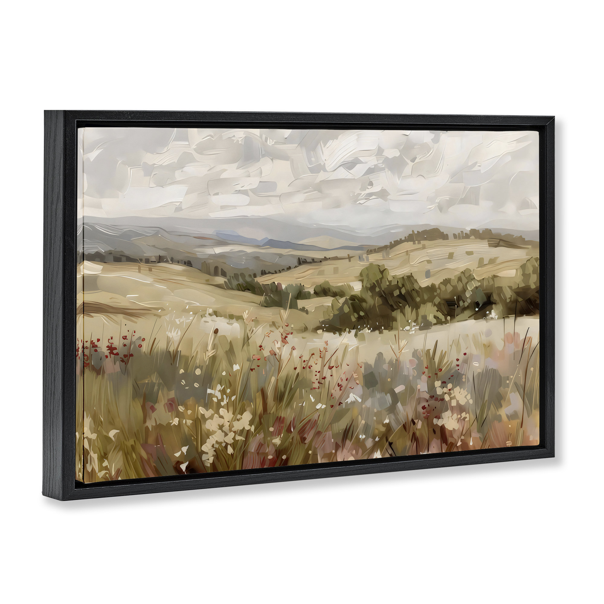 Red Barrel Studio Golden Hour Hill Landscape Floating Frame, design by ...