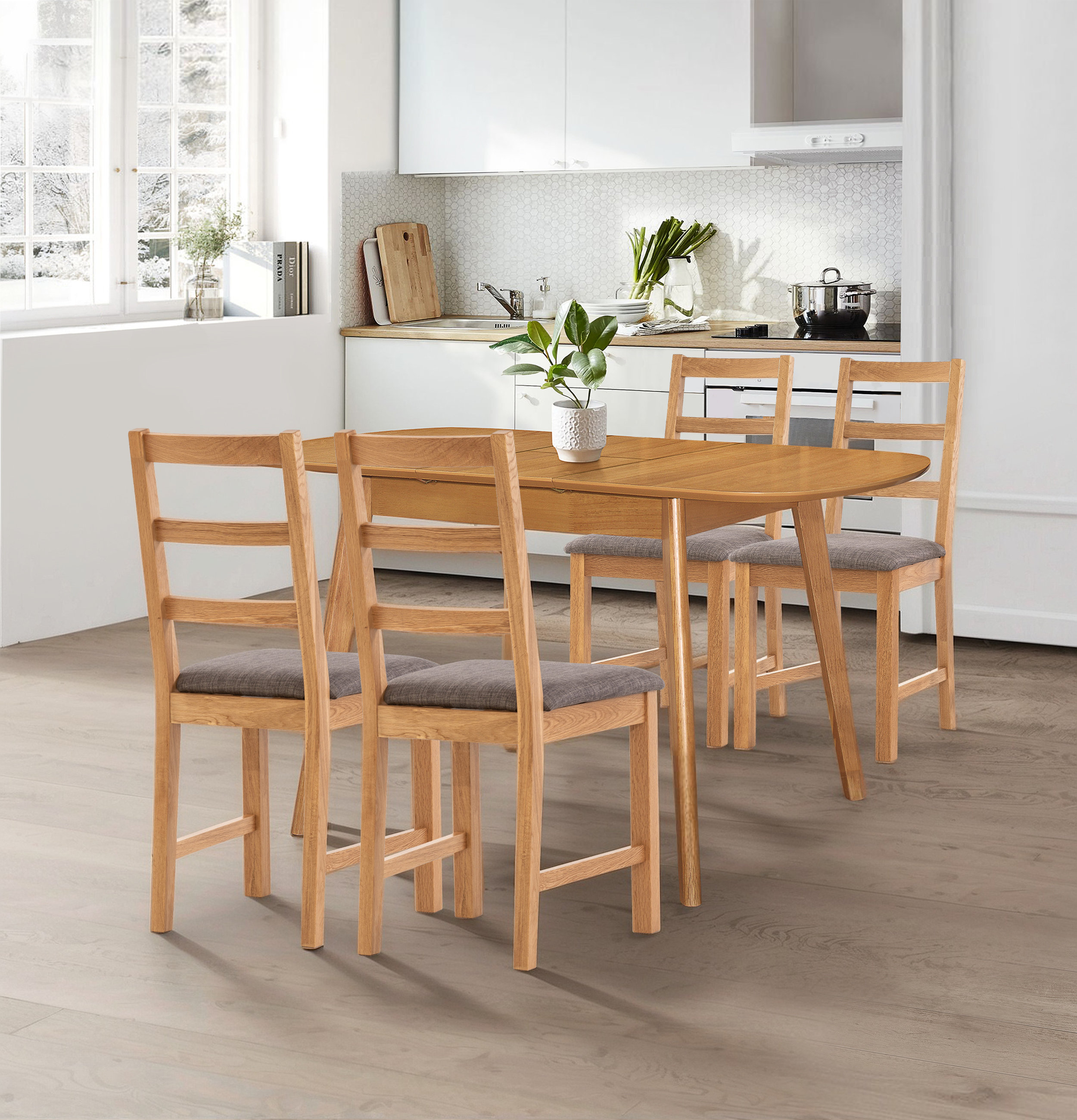Brambly Cottage Donnay 4 - Person Extendable Dining Set & Reviews ...