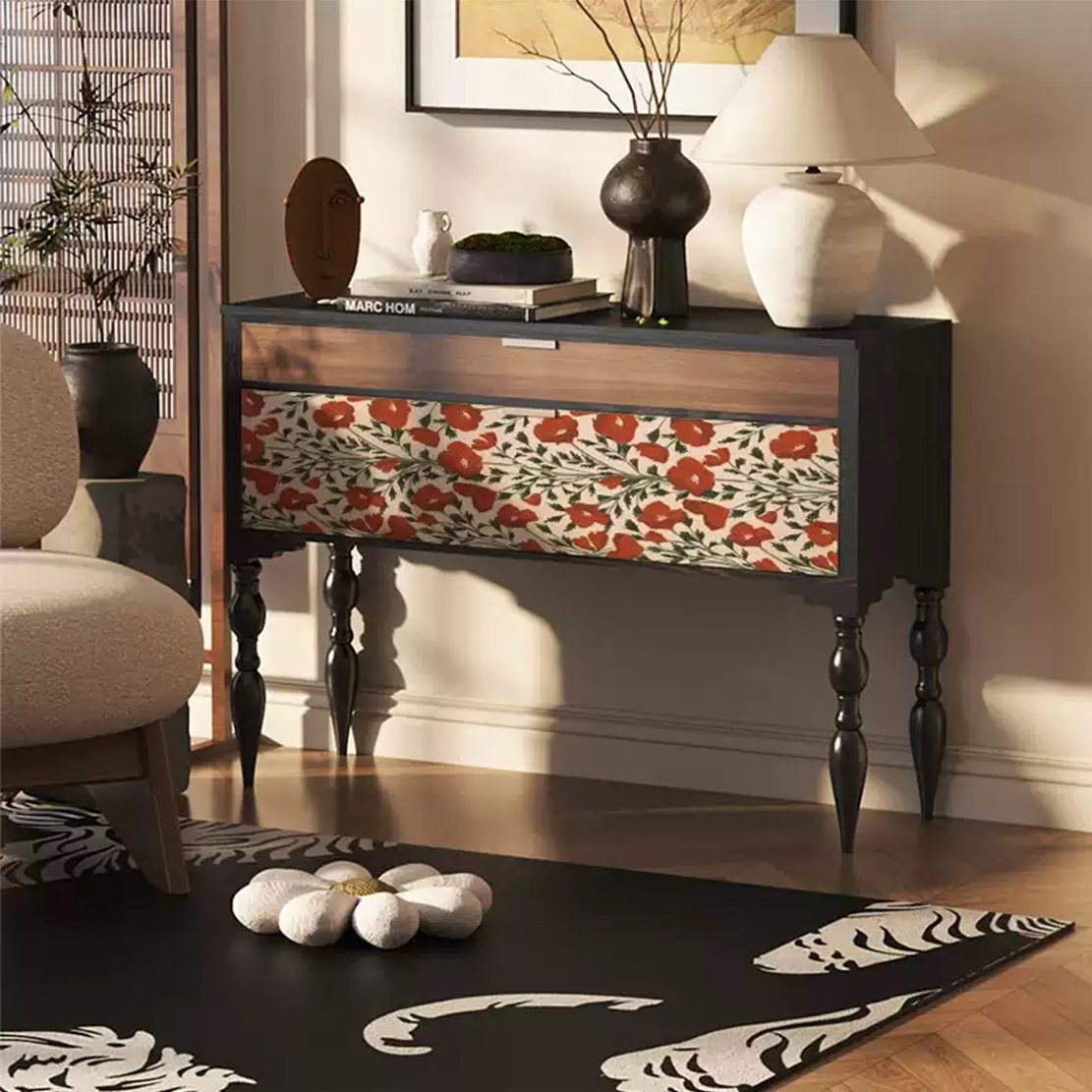 DURBIL Retro Classical Console Table with Drawers | Wayfair