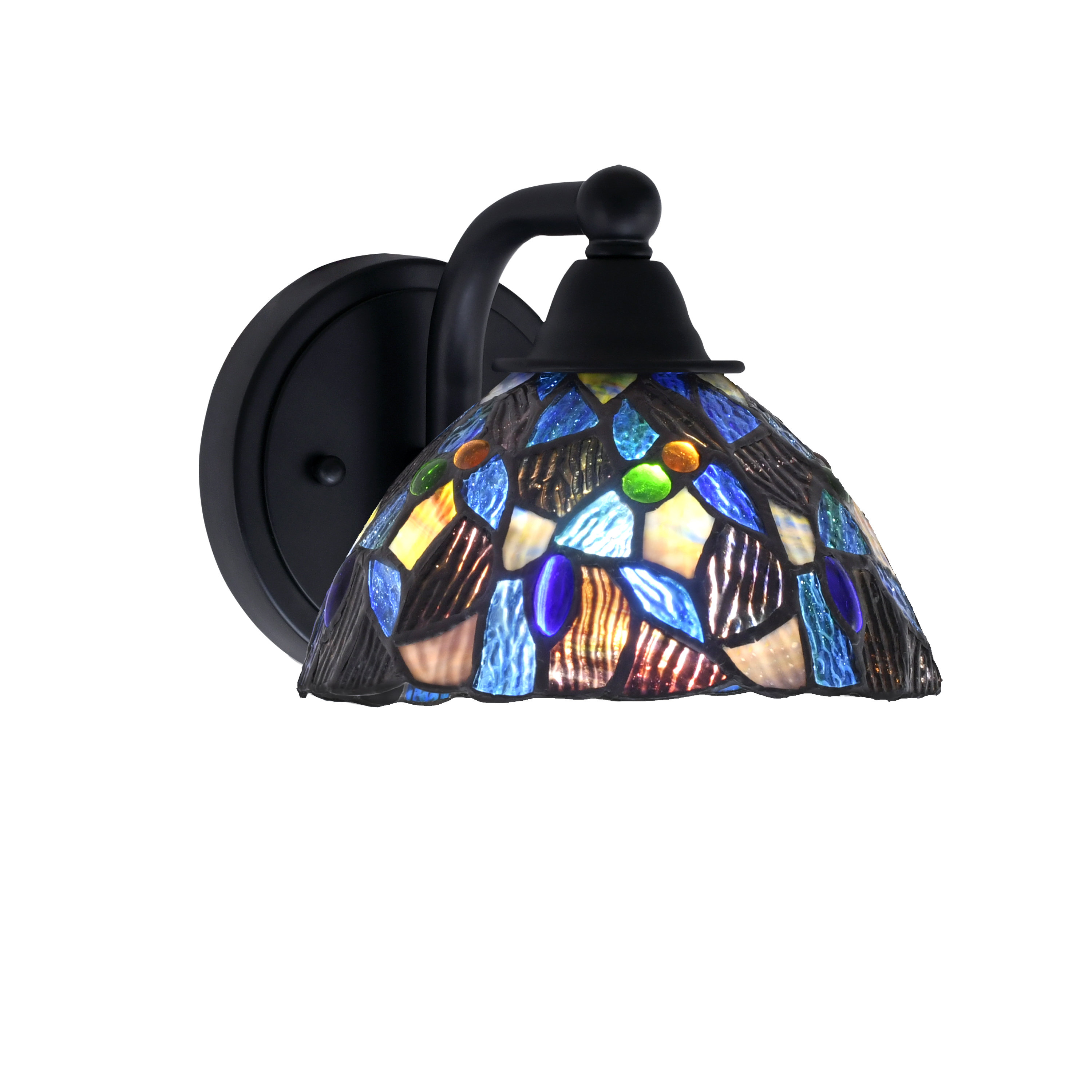 Toltec Lighting Paramount Wall Sconce Shown In Matte Black Finish With ...