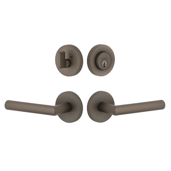 Viaggio Circolo Moderno Entry Lever Set with Single Cylinder Deadbolt ...