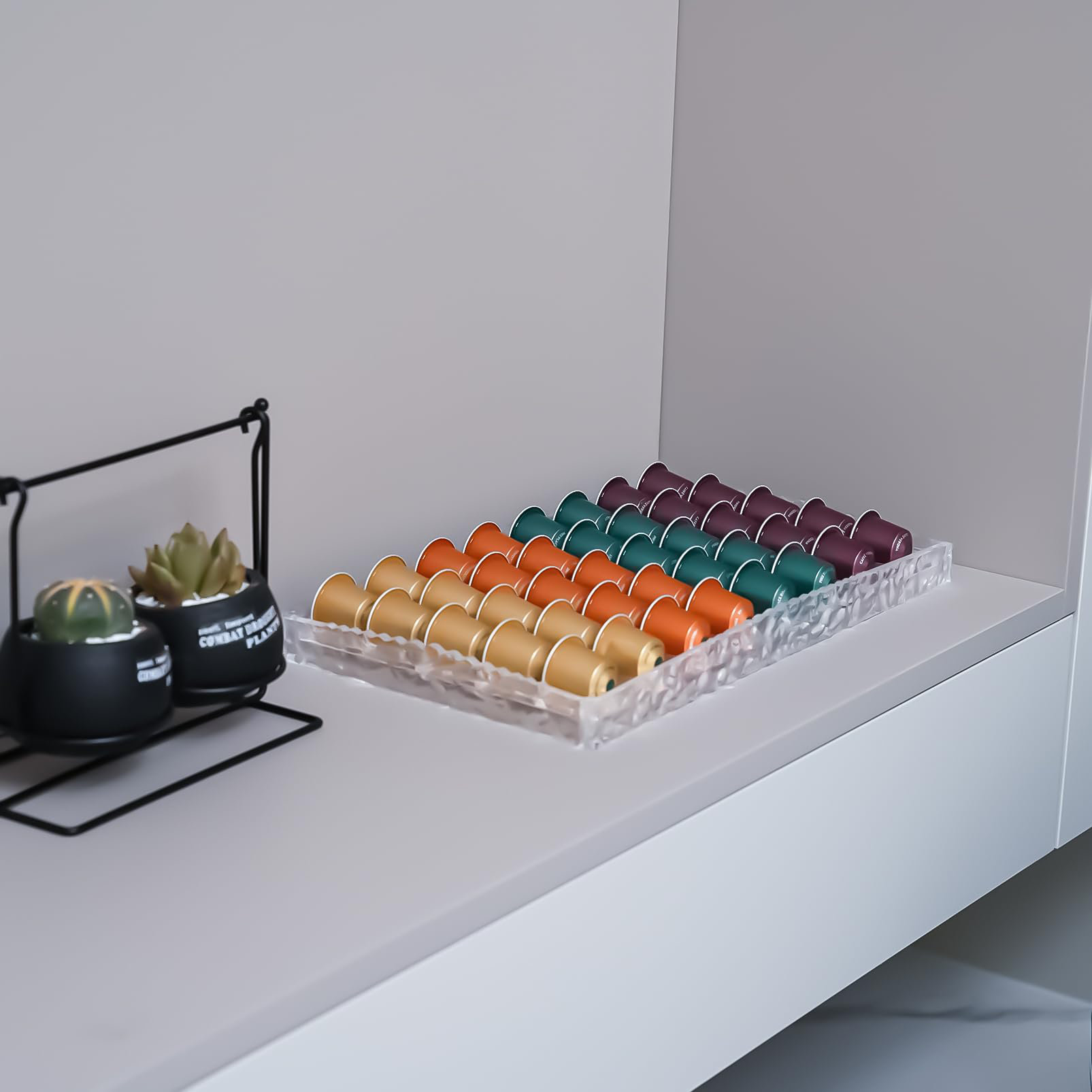 shuoli Coffee Pods Drawer Organizer, Coffee Pod Holder Drawer Storage ...