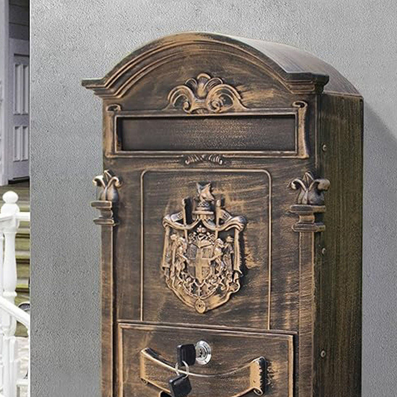 ZILNOX Wall Mount Locking Mailbox, Vintage Lockable Mailboxes, Security ...