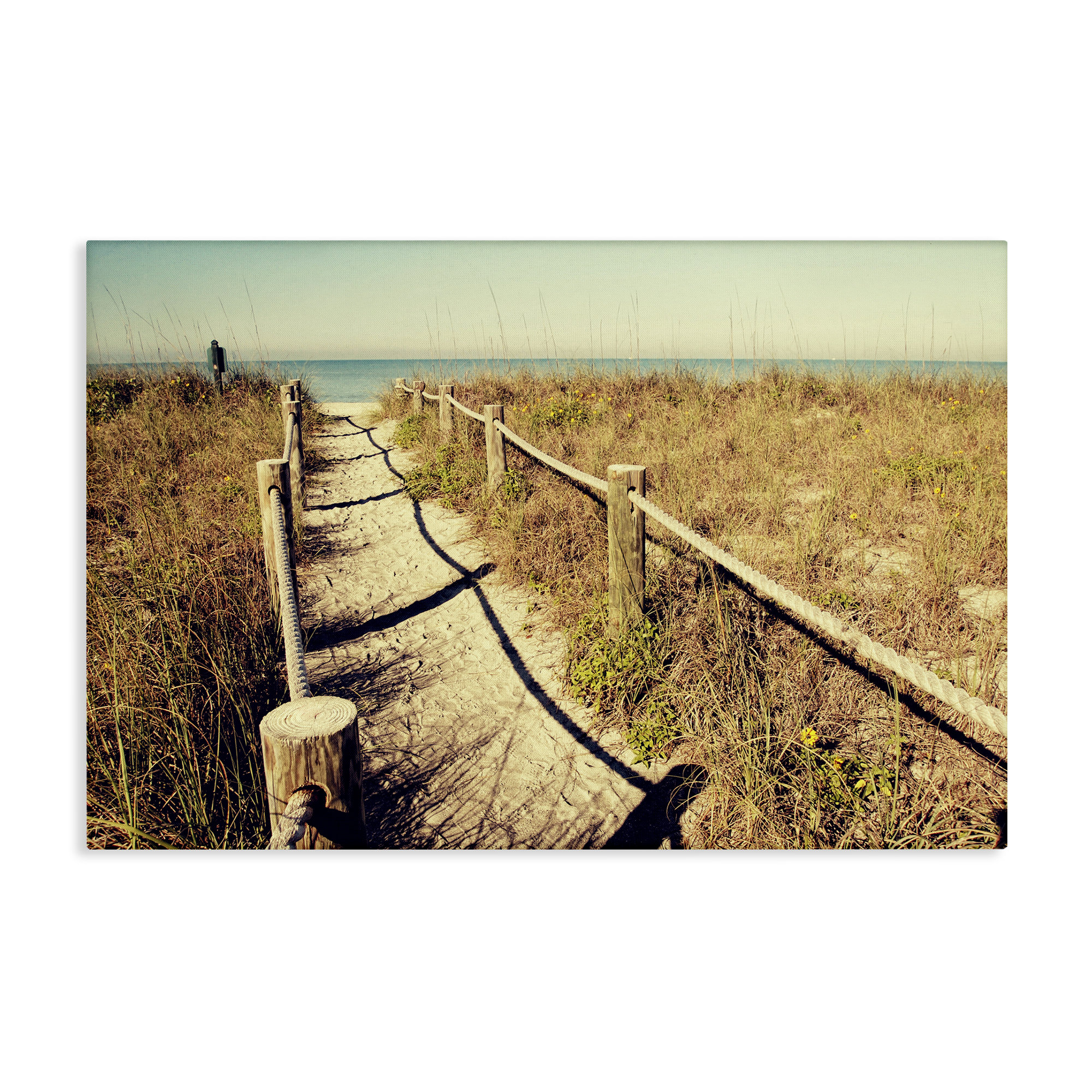 Highland Dunes Sandy Path Railing Canvas Wall Art by Gail Peck ...