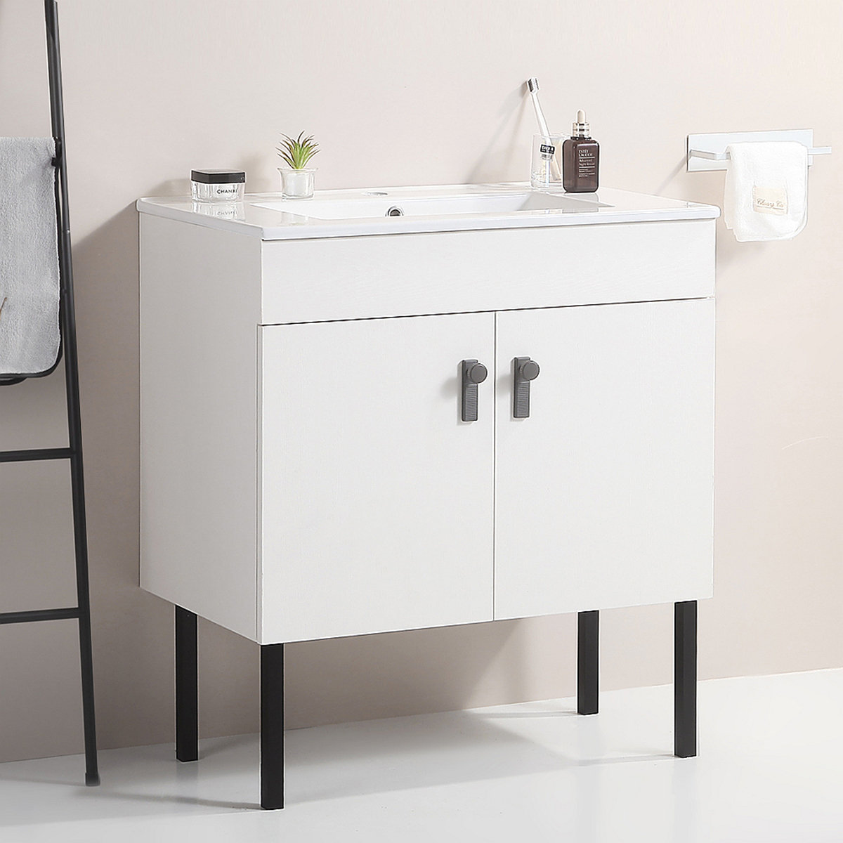 Ebern Designs Bathroom Vanity With Metal Leg With Ceramic Basin | Wayfair