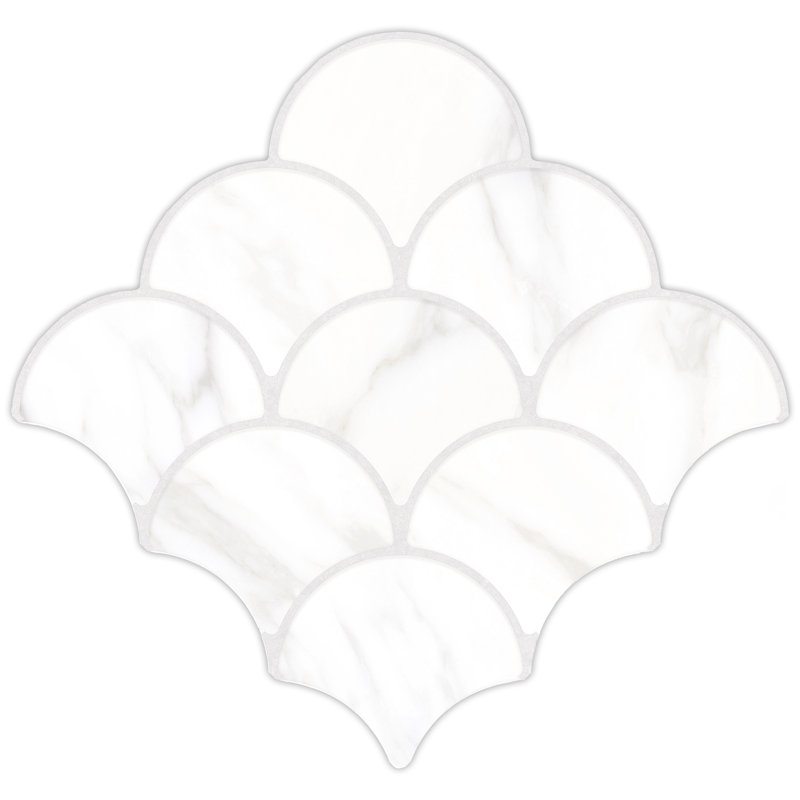 Merola Tile Scala 12.13" x 12.13" Porcelain Marble Look Wall & Floor ...