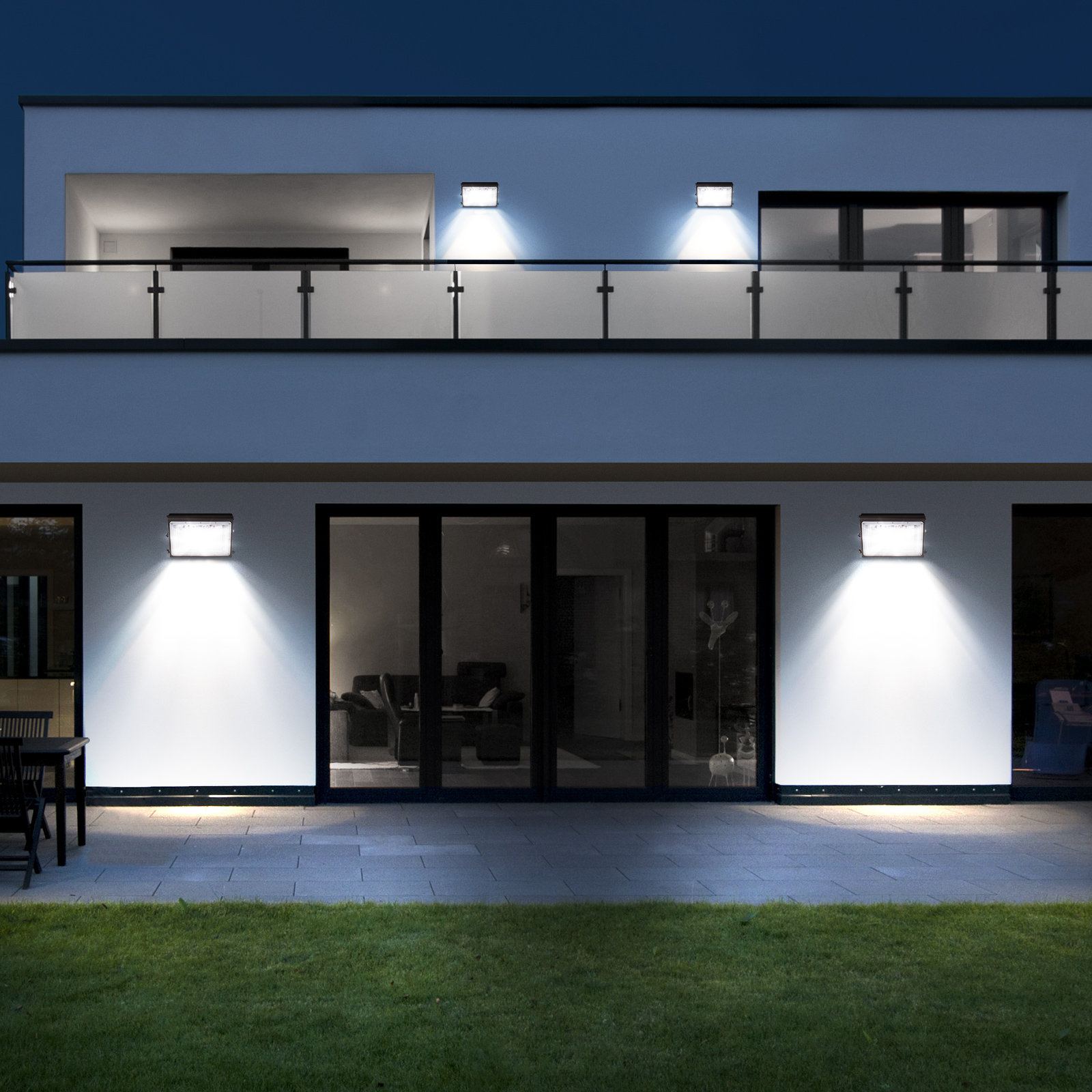 VEVOR LED Wall Pack Lights 120W 240 - Head LED Hardwired Dusk to Dawn ...