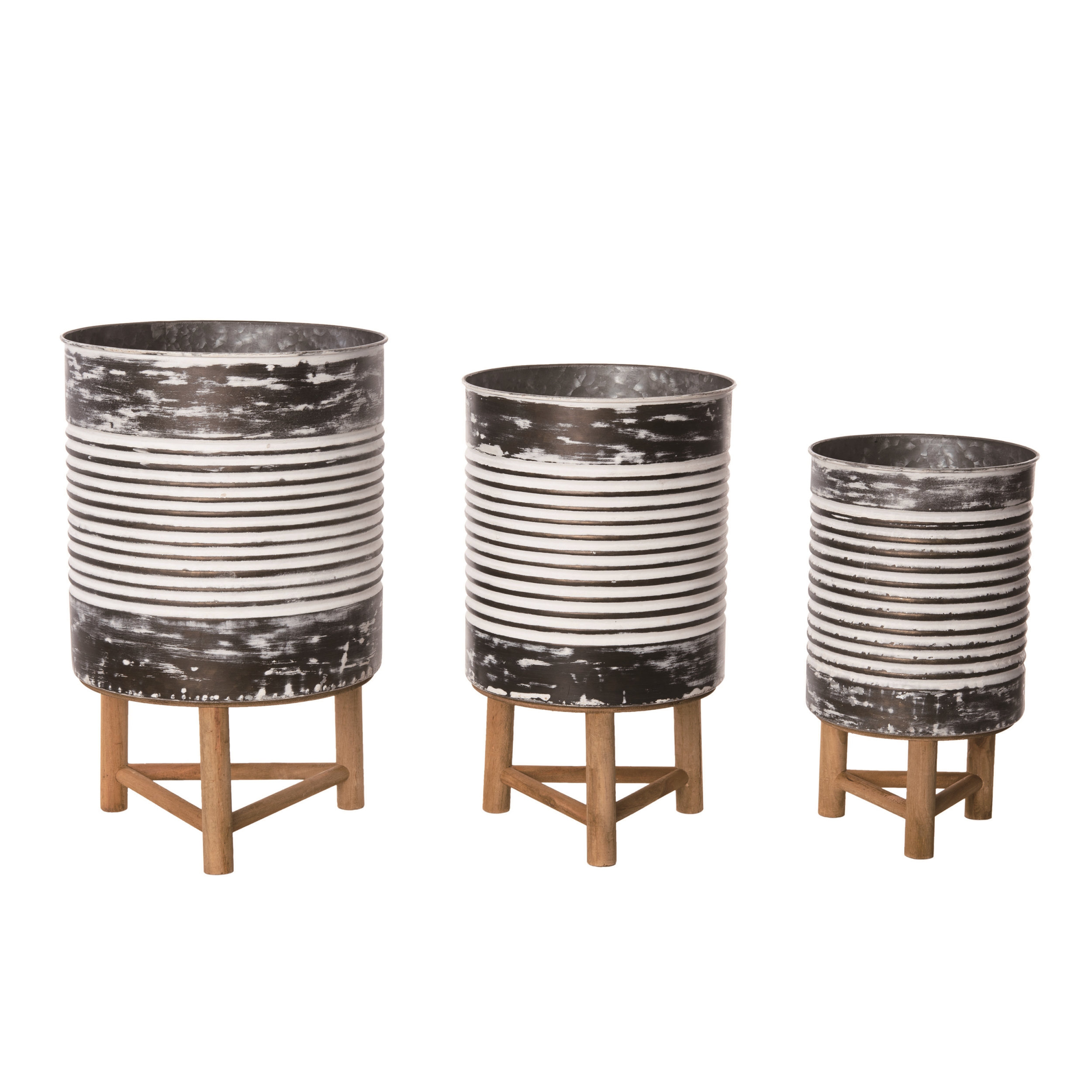 Williston Forge Metal 17.5 in. Multicolor Spring Rustic Container with ...