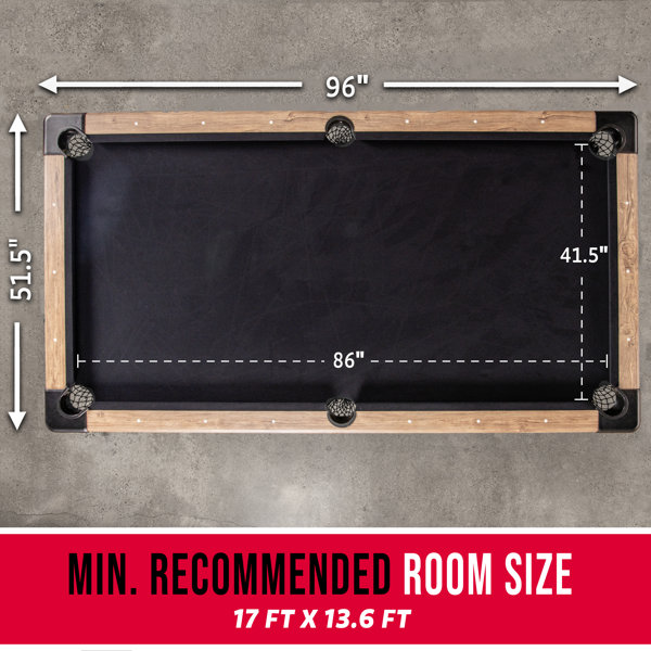 GoSports Portable Pool Table - No Assembly Required Folding Billiard ...