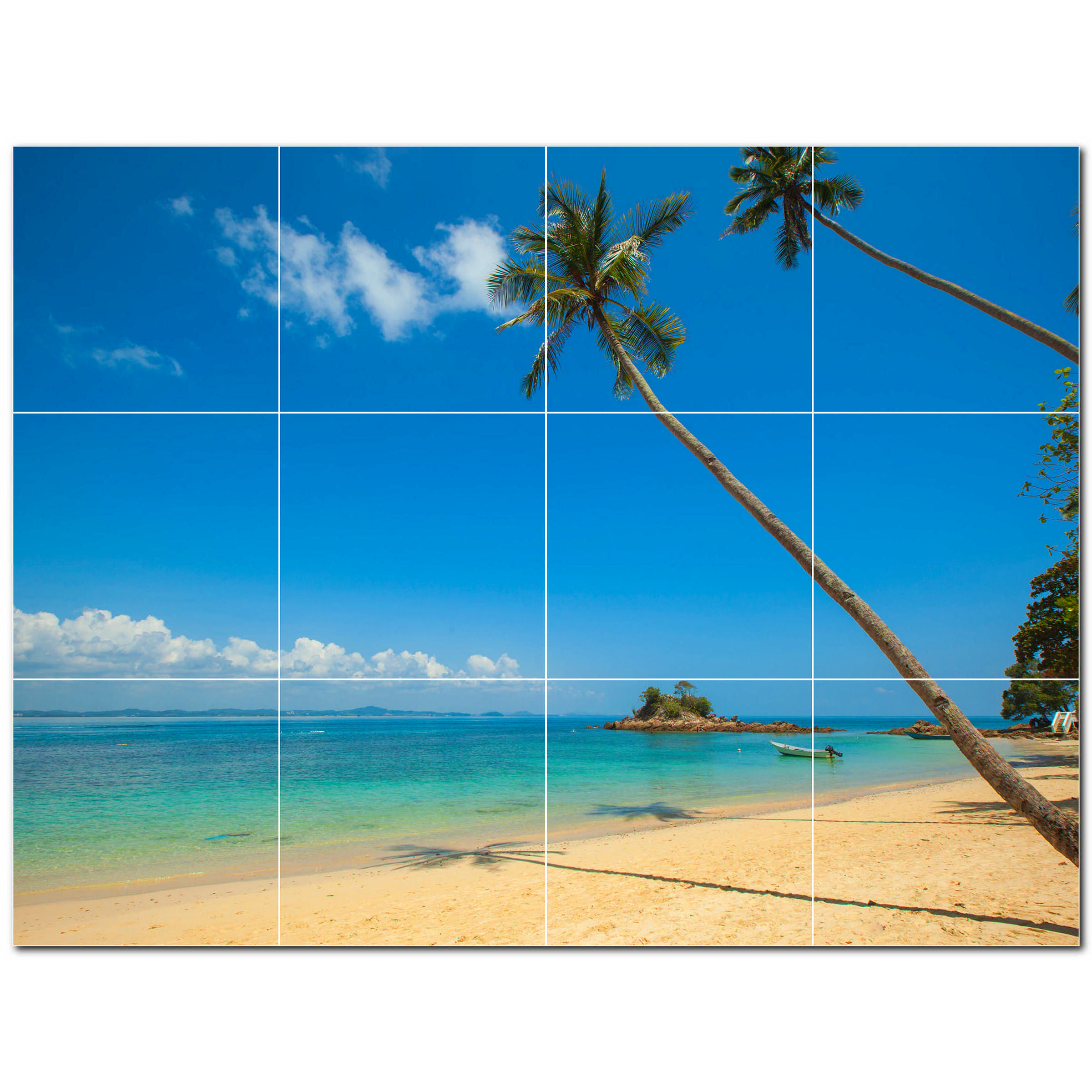Picture-Tiles.com Beach Photo 12'' x 12'' Satin Ceramic Decorative ...