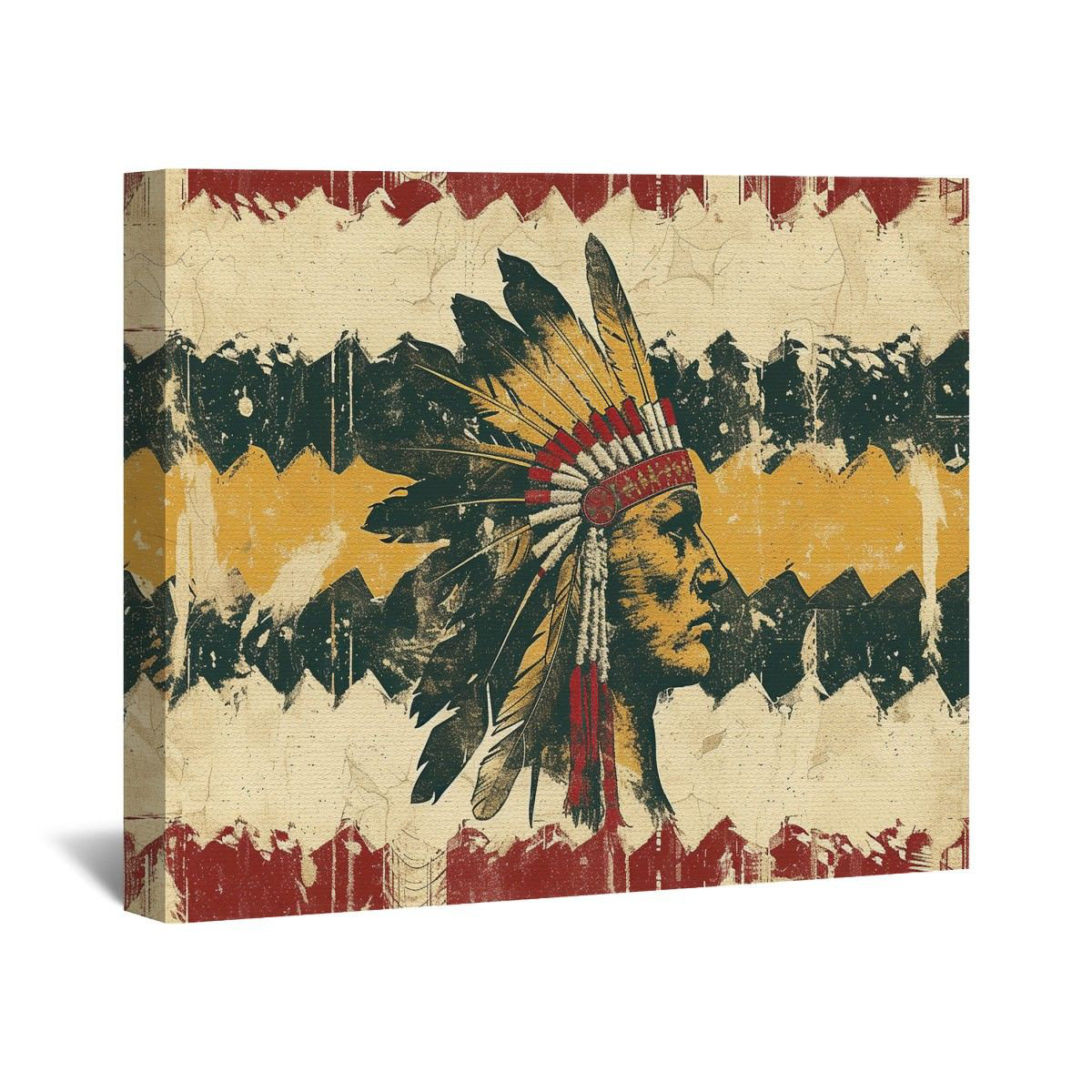 Union Rustic Native American Canvas Wrap - Portraiture Wall Decor | Wayfair