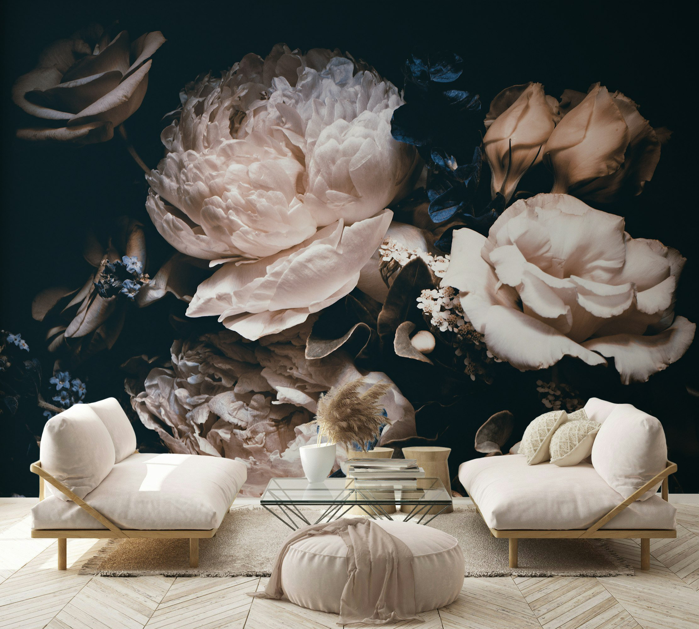 Wildon Home® Elitania Large Roses Paintable Wall Mural | Wayfair