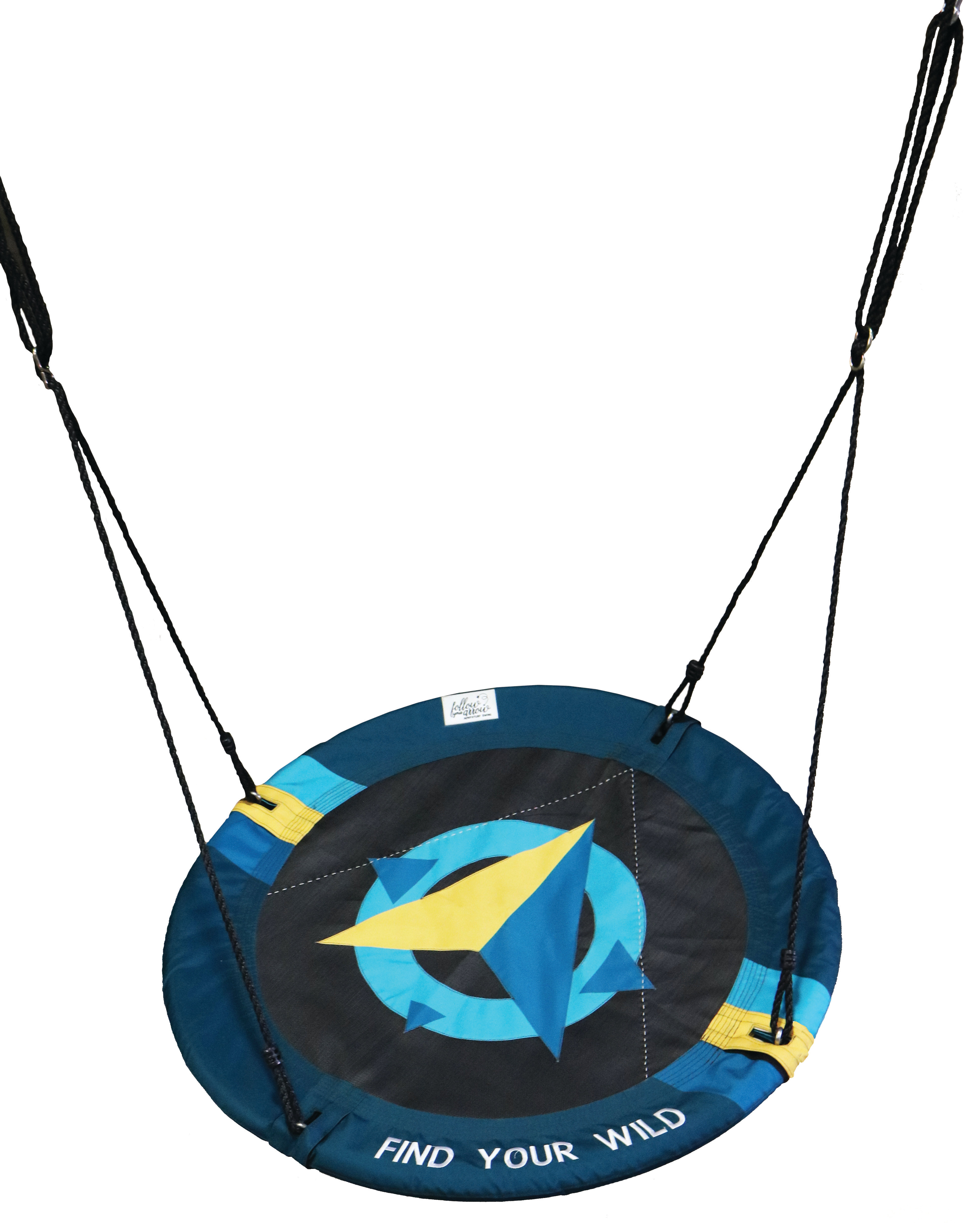 M&M Sales Enterprise Fabric Saucer Swing with Chains and Hooks | Wayfair