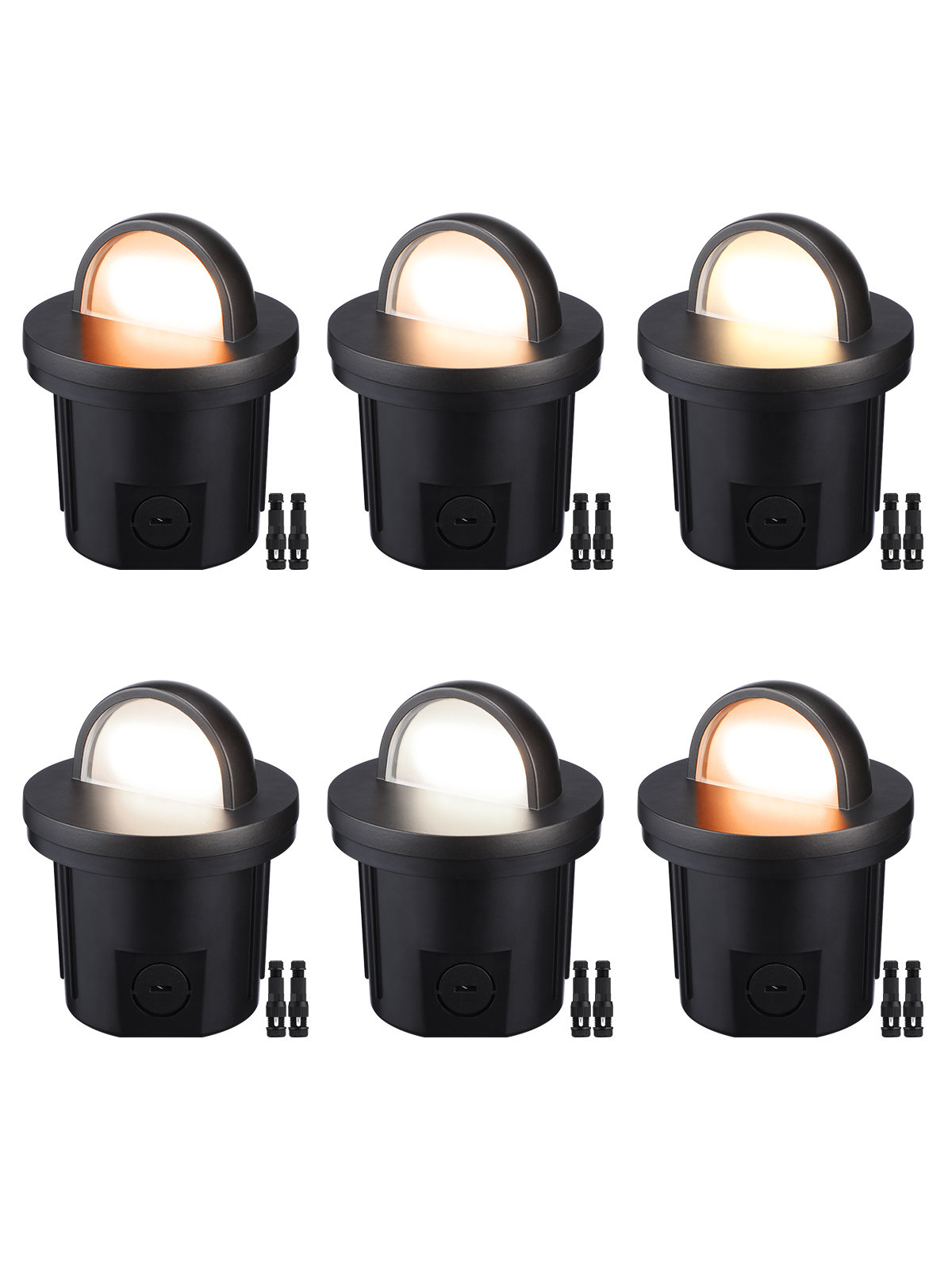 LEDVANS 6W LED Well Light, 12-24V Low Voltage Flat Top In-Ground ...