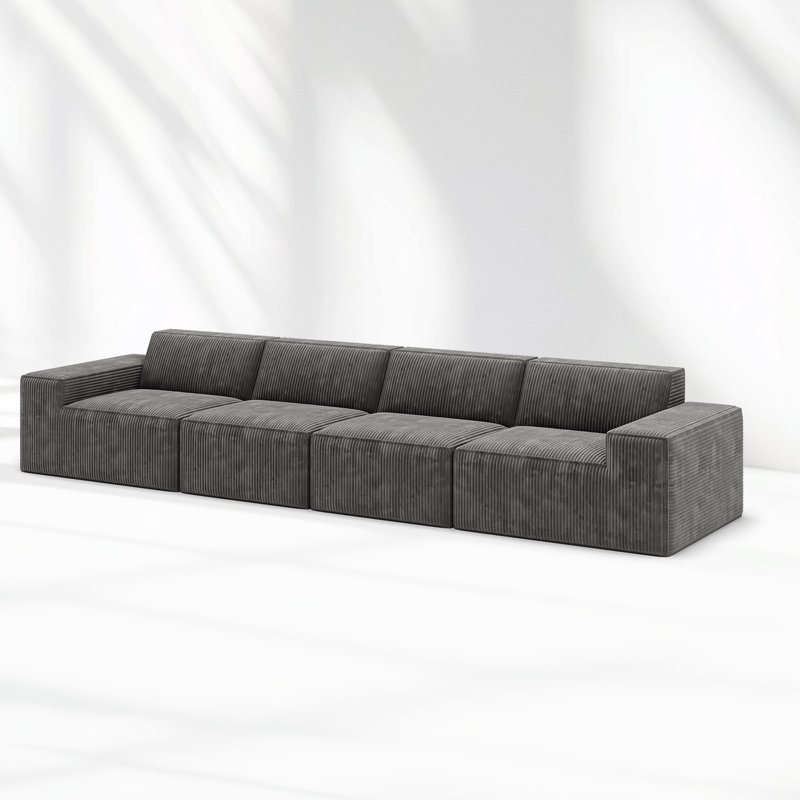 Latitude Run® 4-Piece Upholstered Corduroy Modular Sectional Sofa | Wayfair