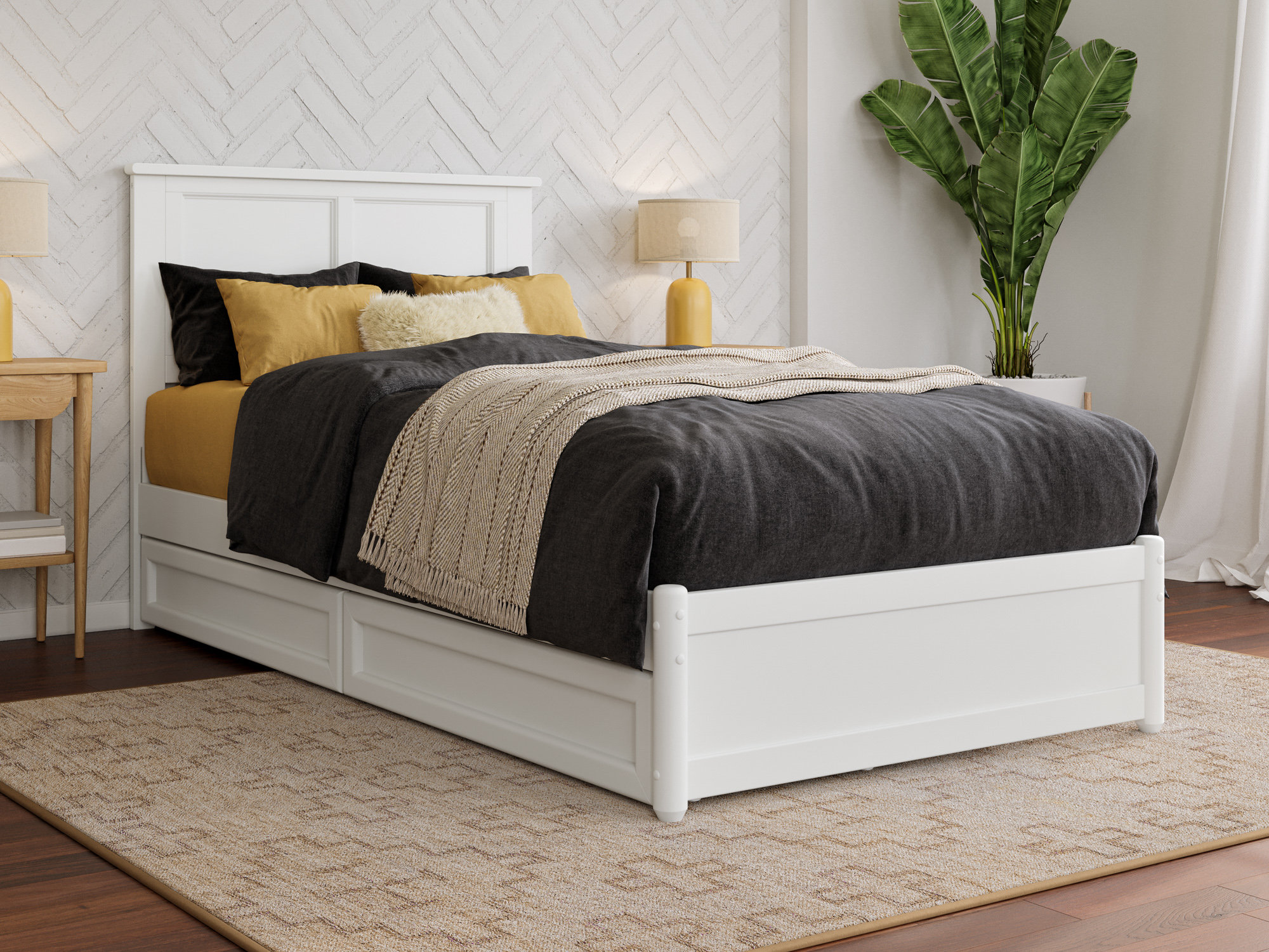 Lark Manor™ Ashante Solid Wood Storage Platform Bed with Footboard ...