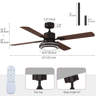 Ebern Designs 52”Modern Ceiling Fan With Light And Remote Control ...