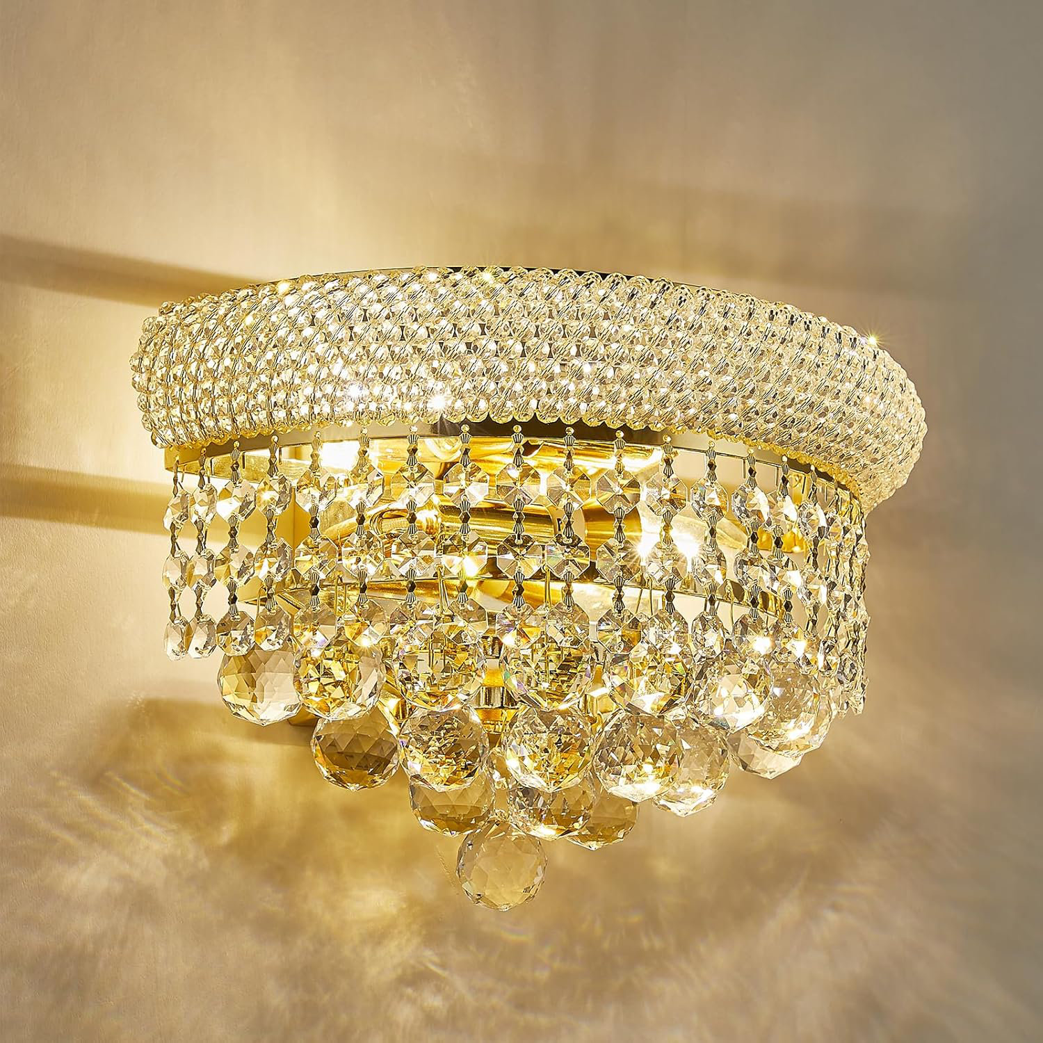 Rosdorf Park Crystal Wall Sconce Light With Dimmable Feature For Living ...
