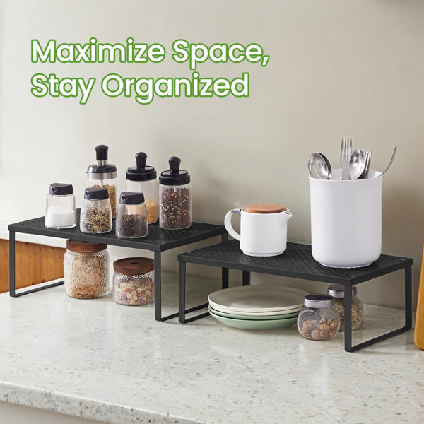 Rebrilliant Stackable Cabinet Organizer Shelf (Set Of 2) | Wayfair