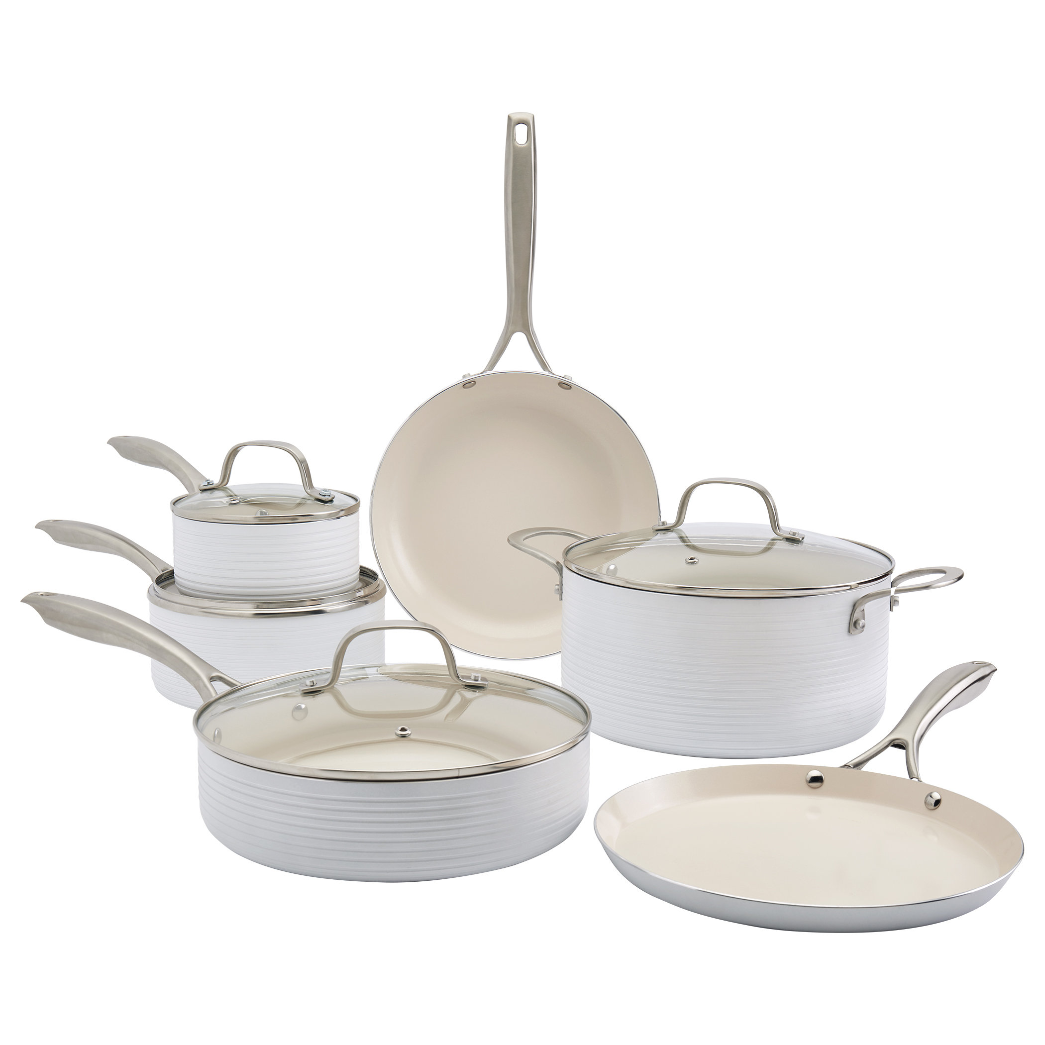 Denmark Monaco Cookware Denmark 10 Piece Aluminum Non Stick Set ...