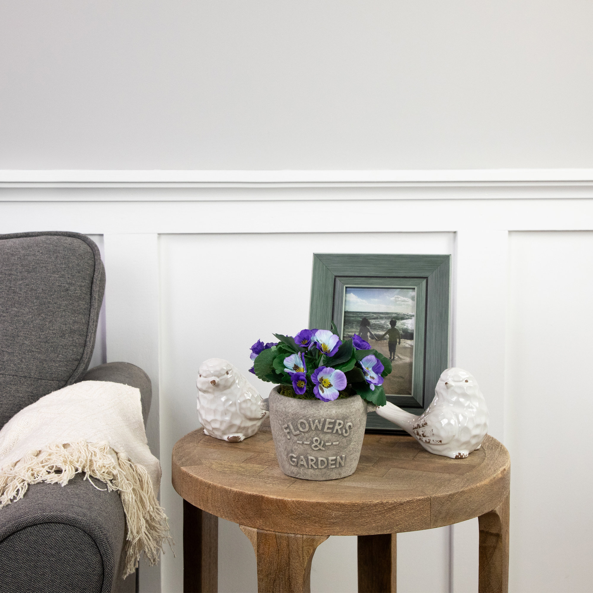 Northlight Seasonal Pansy Floral Arrangement in Pot | Wayfair