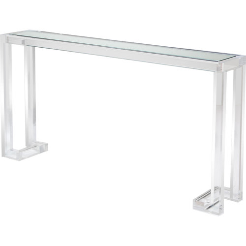 Interlude Ava Glass Top Console Table & Reviews | Wayfair