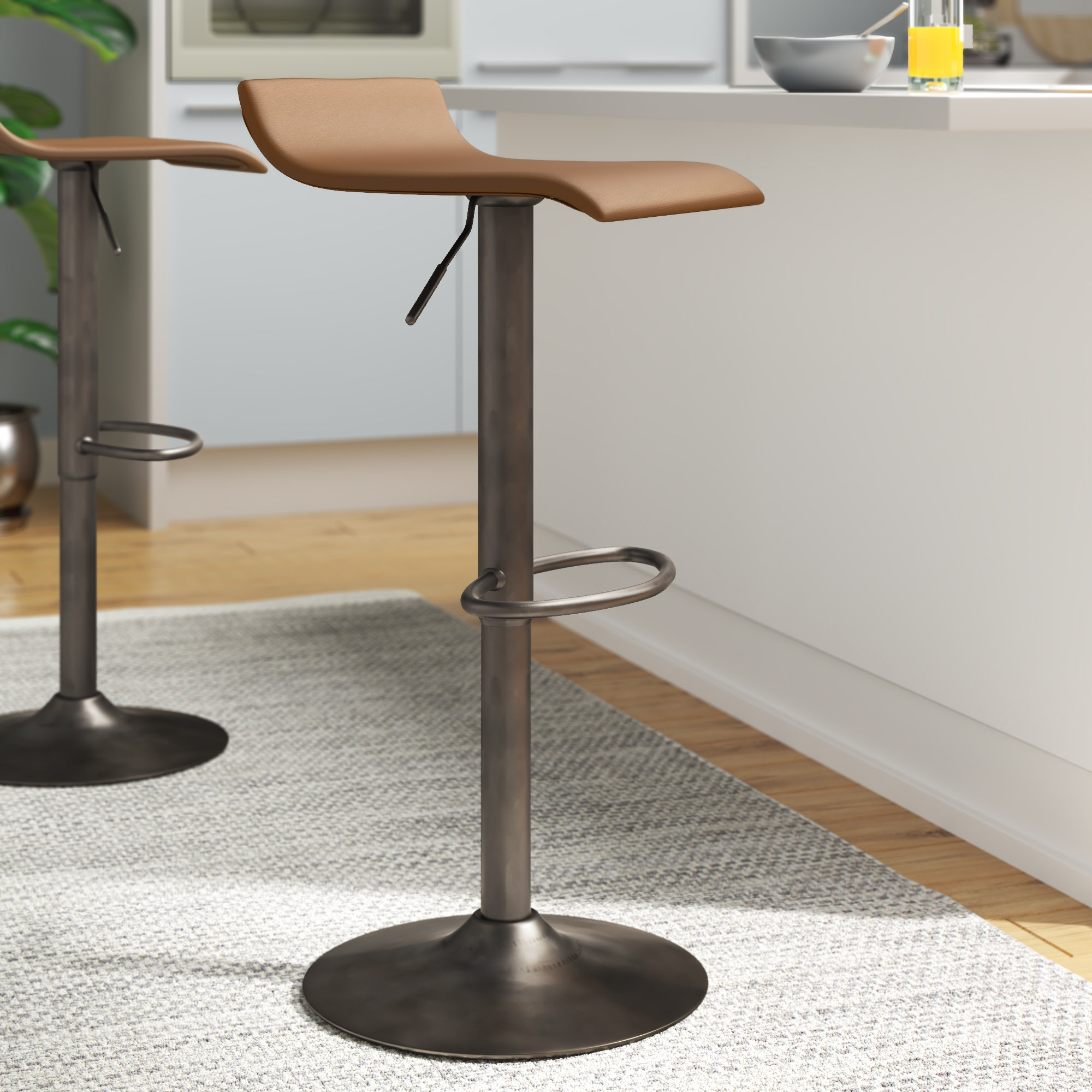 Wade Logan® Camargo Swivel Adjustable Height Stool & Reviews | Wayfair