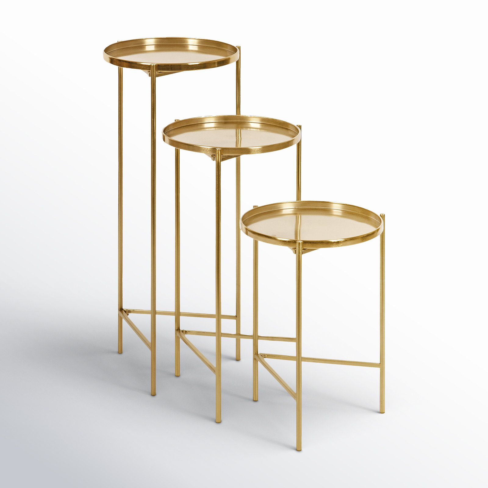 Joss & Main Quince Iron Tray Top 3 Legs Nesting Tables & Reviews | Joss ...