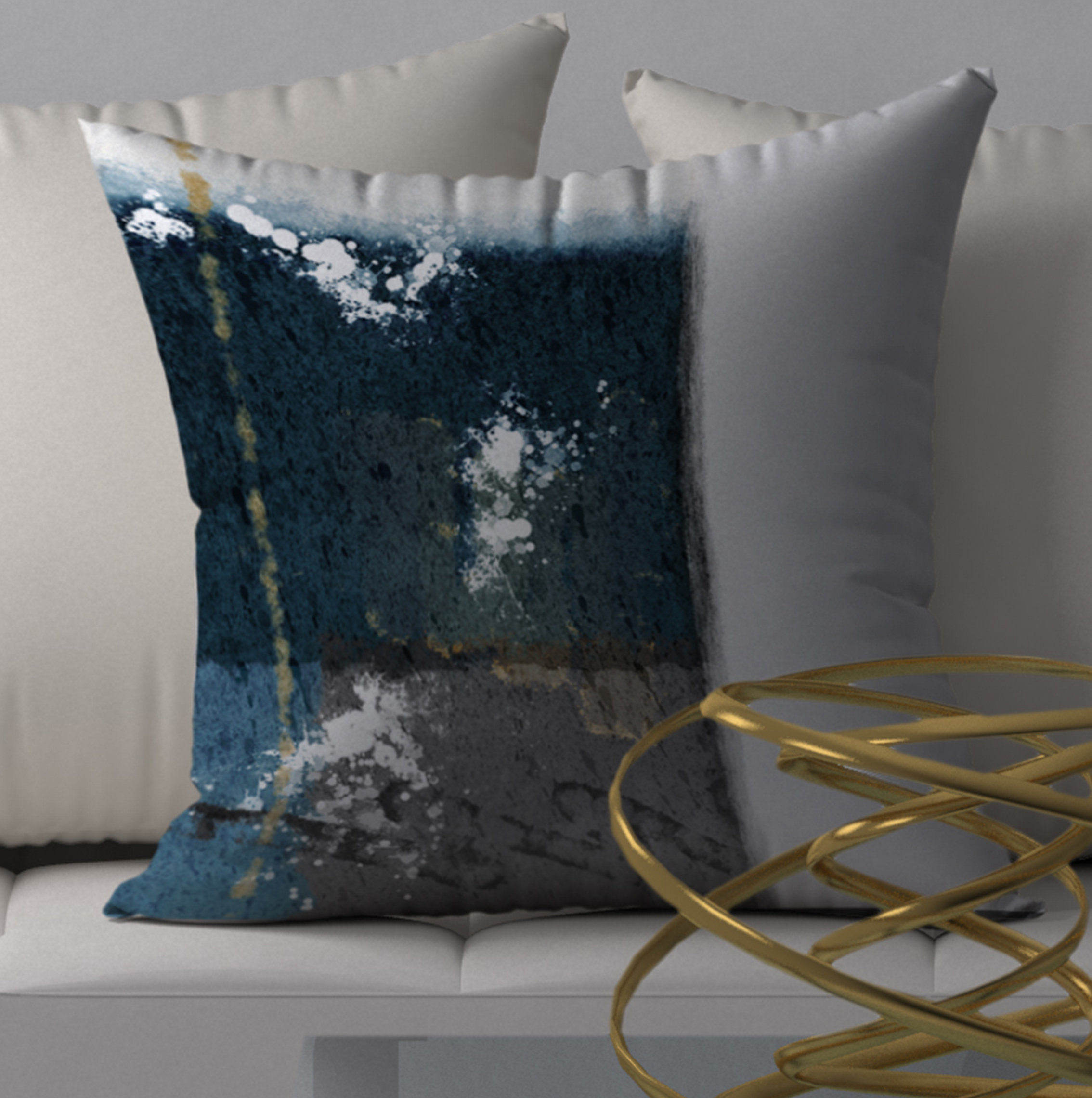 LeRoi Products Abstract Reversible Throw Pillow | Wayfair