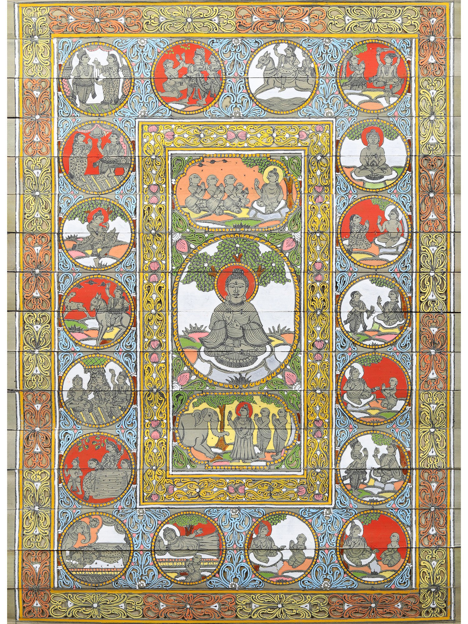 Exotic India Buddha'S Life Story | Natural Color On Palm Leaf ...