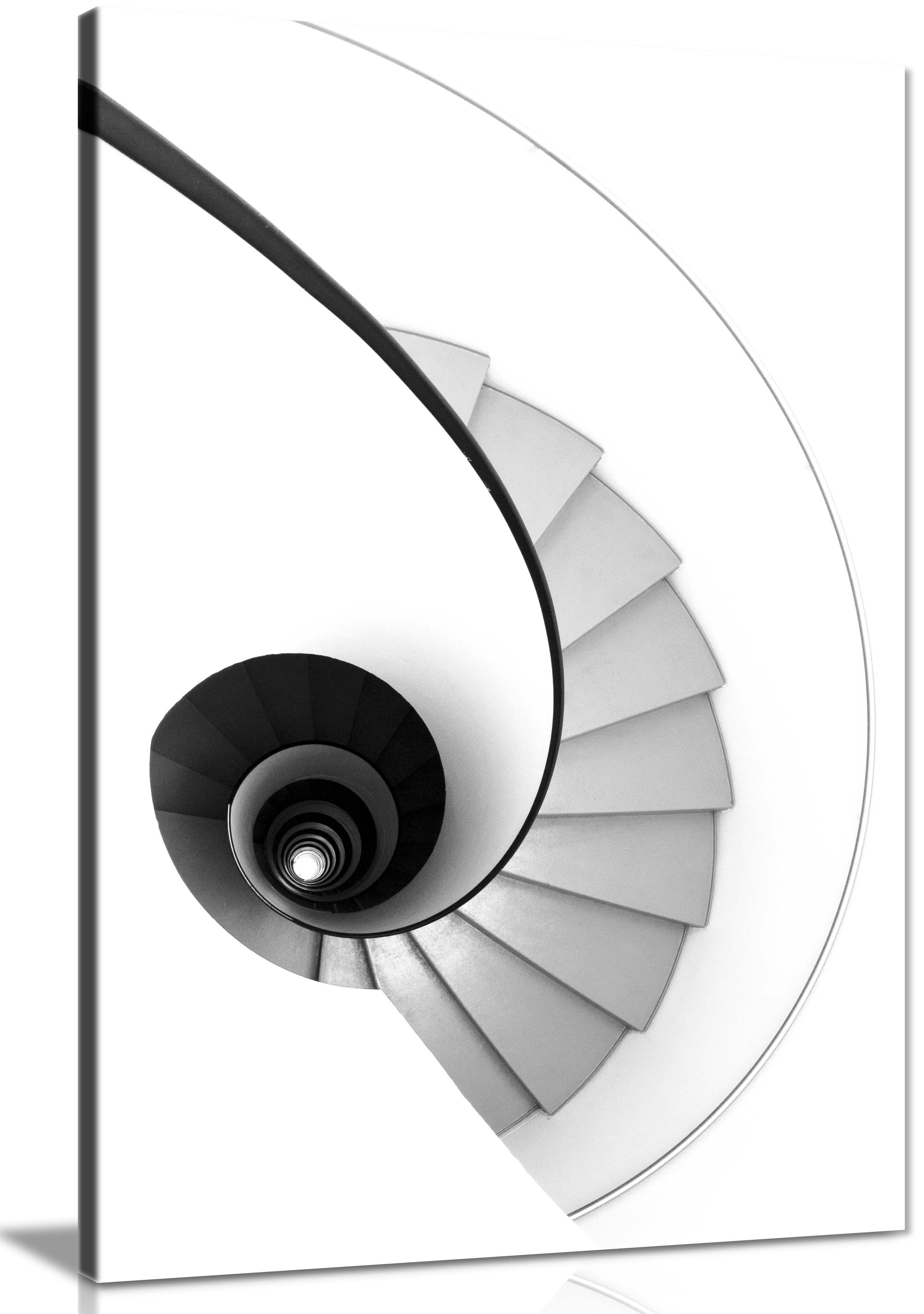 Panther Print Architectural Infinite Stairs - Wrapped Canvas Photograph ...