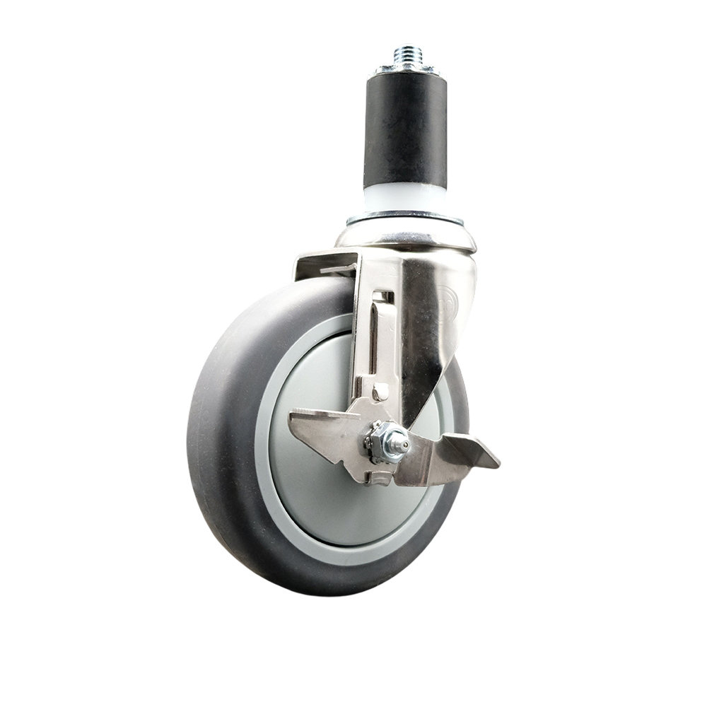 Service Caster 316SS Thermoplastic Rubber Swivel Expanding Stem Caster ...