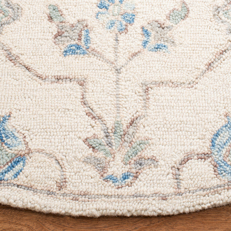 Bungalow Rose Micro-Loop Hand Tufted Wool And Cotton With Latex ...