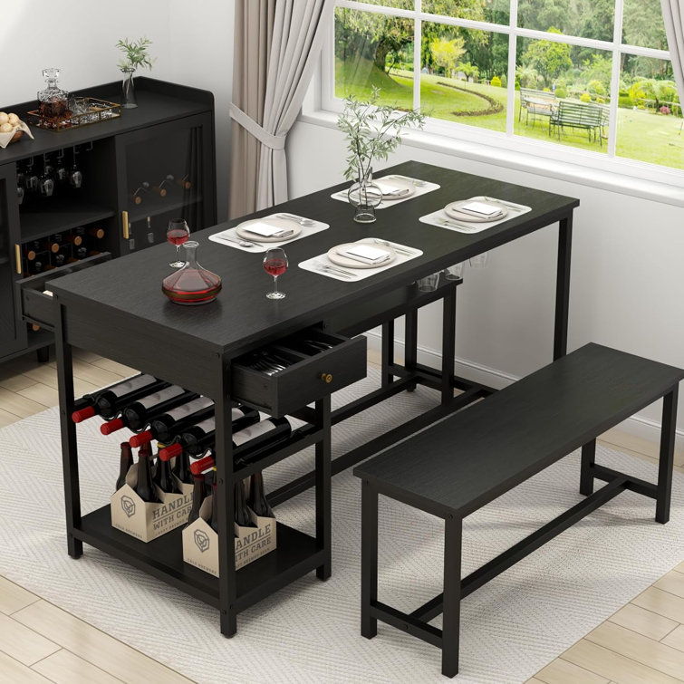 17 Stories Gigette Dining Table Set for 4-6 People, 54.7" Kitchen ...
