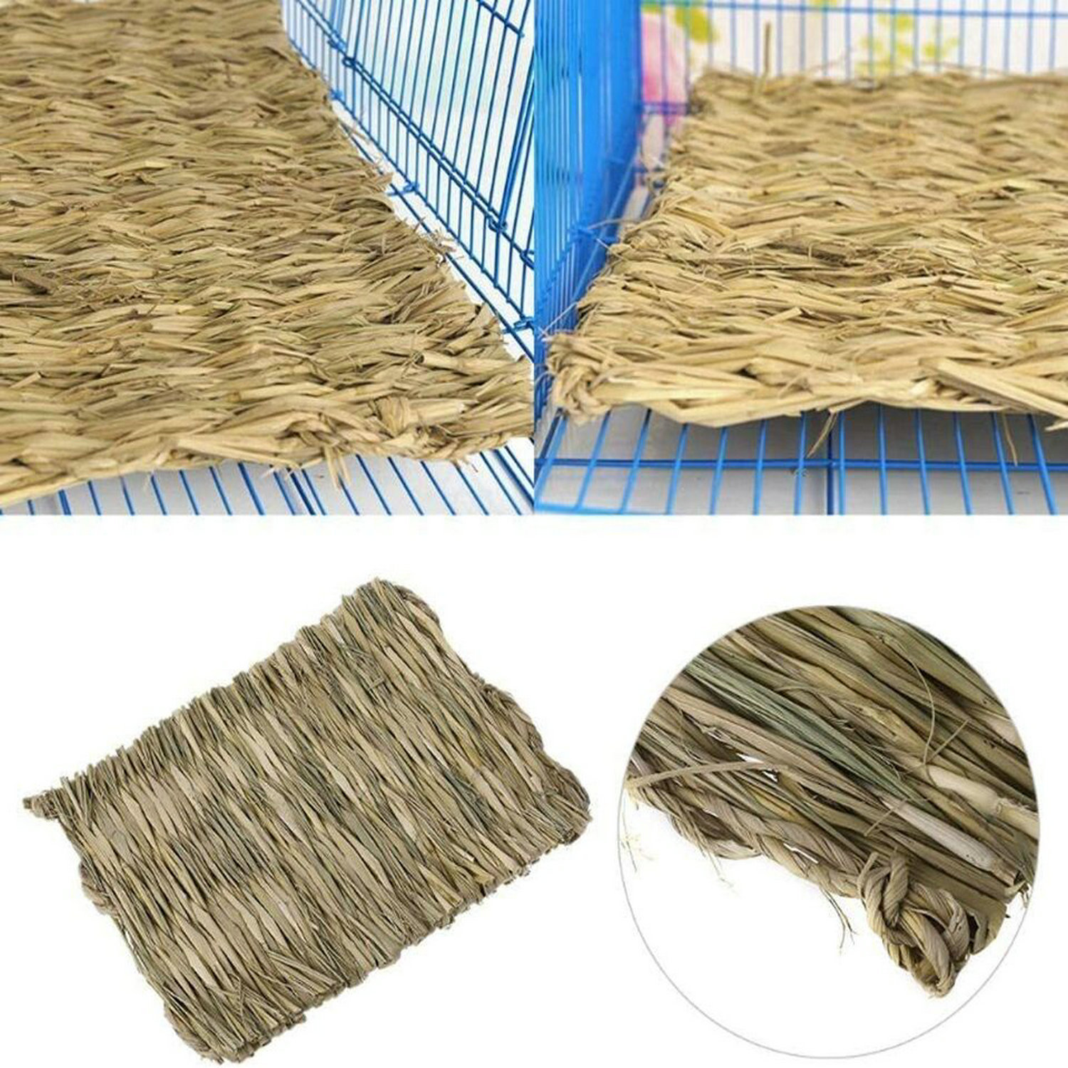 Tucker Murphy Pet™ 5pcs Grass Mat Woven Pet Bed Hamster Rabbit Small ...