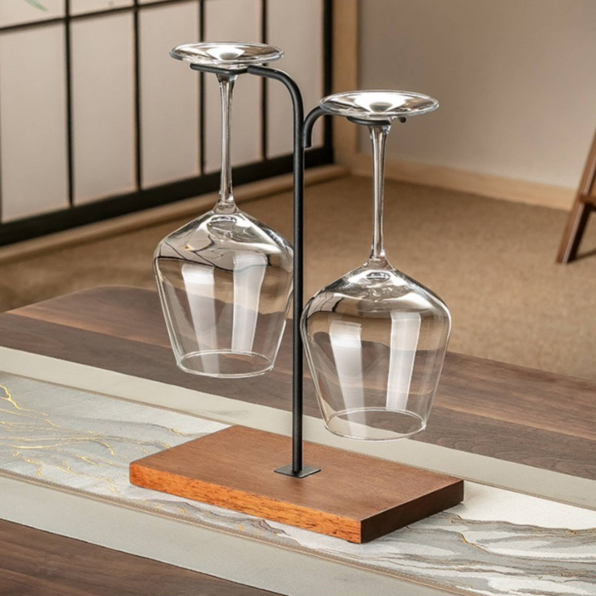 17 Stories Chinese High-End Red Wine Glass Storage Rack Set - Includes ...