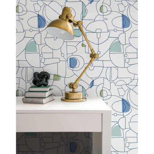 AllModern Callie Peel & Stick Geometric Wallpaper & Reviews | Wayfair