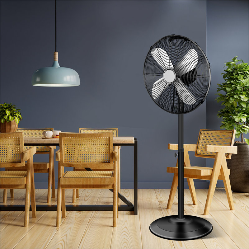 dubbin 16" Oscillating Standing Fan Heavy Duty Metal Floor Fan Tilt ...