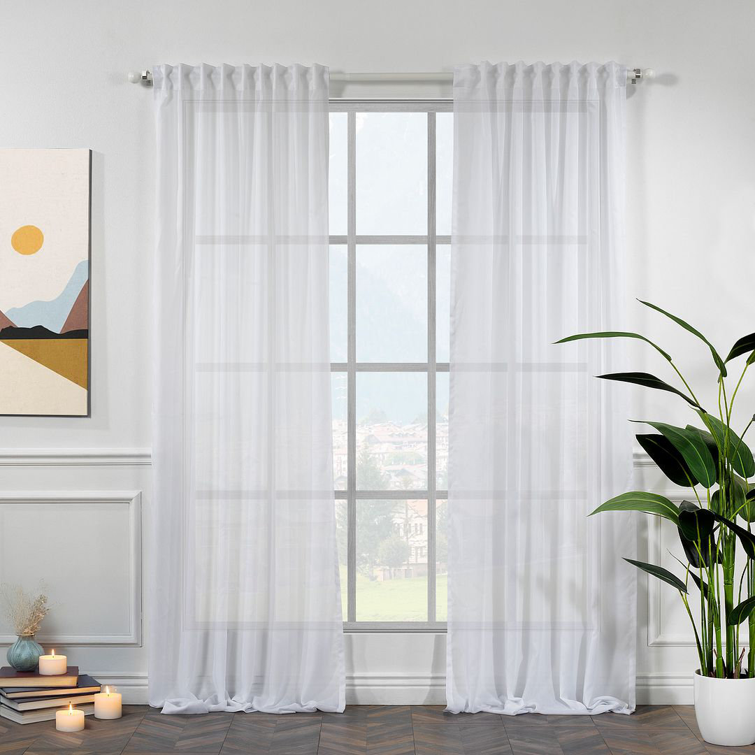 Lilijan Home & Curtain Faux Crep Chiffon Semi-Sheer Single Panel | Wayfair