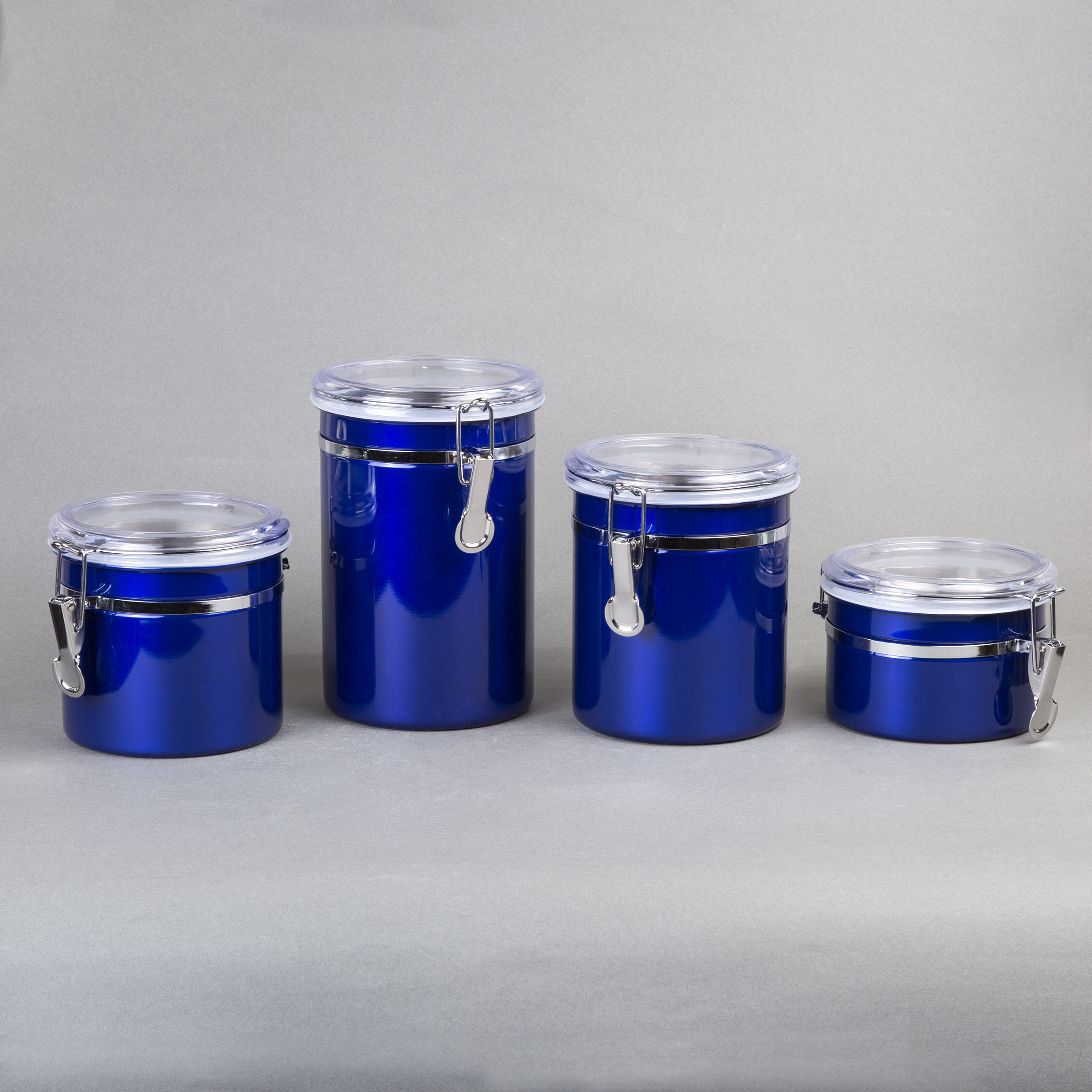 Rebrilliant Creative Home Set of 4 Stainless Steel Storage Canister ...