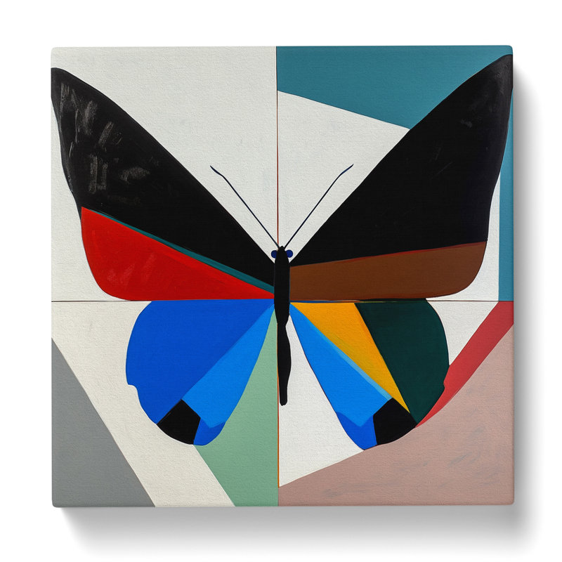 Brambly Cottage Butterfly Suprematism No.2 - Wrapped Canvas | Wayfair.co.uk