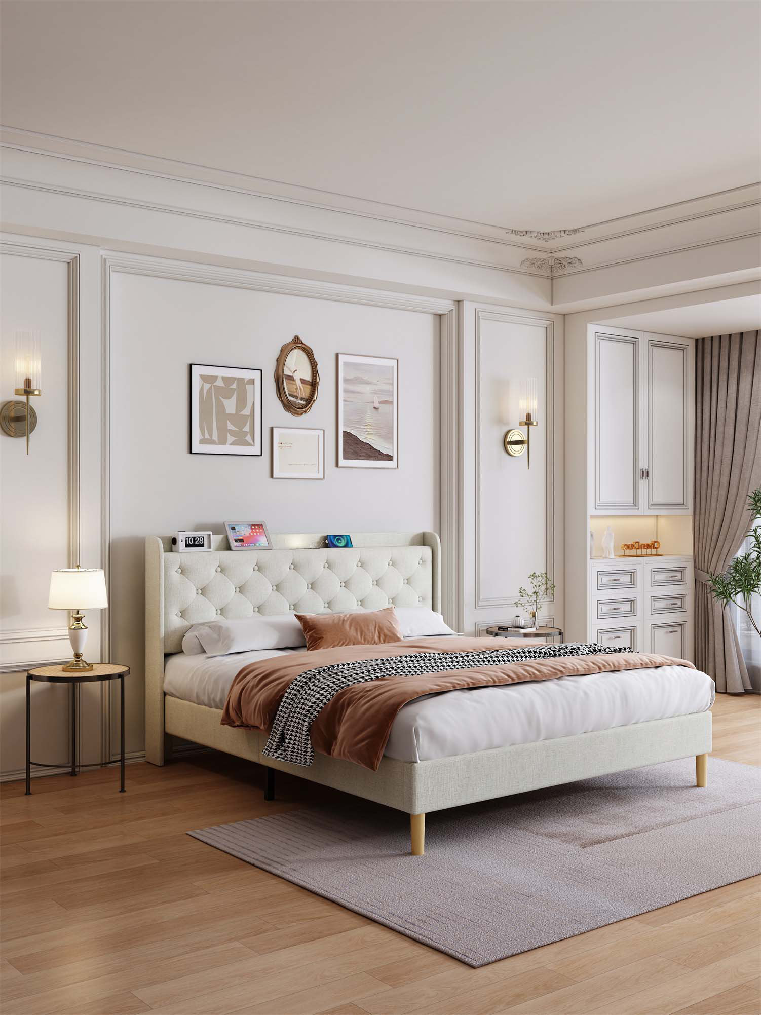 Latitude Run® Mesh Backboard Beautiful, With LED Lights, Cotton And ...