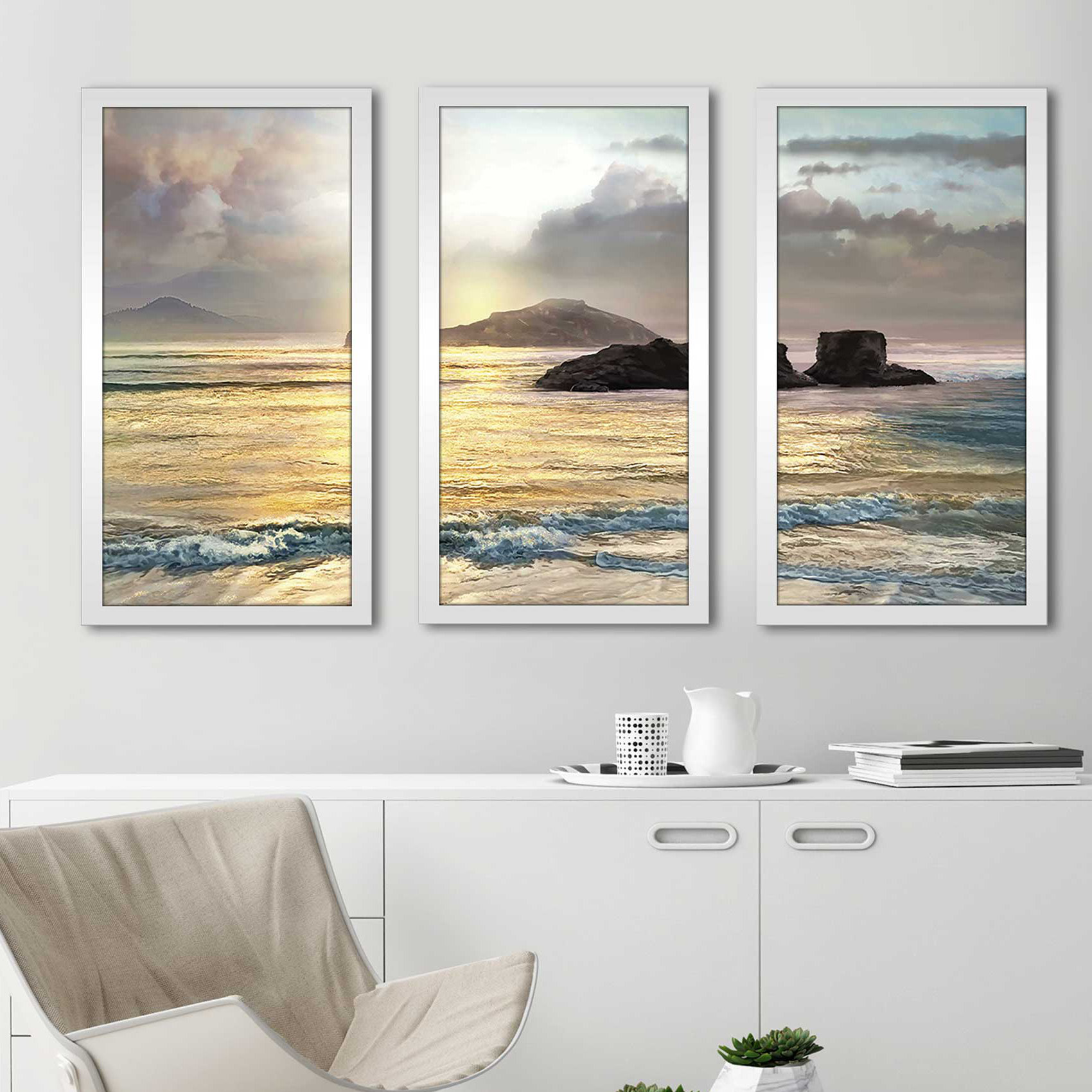 Bay Isle Home™ 'Passing' Acrylic Painting Print Multi-Piece Image ...