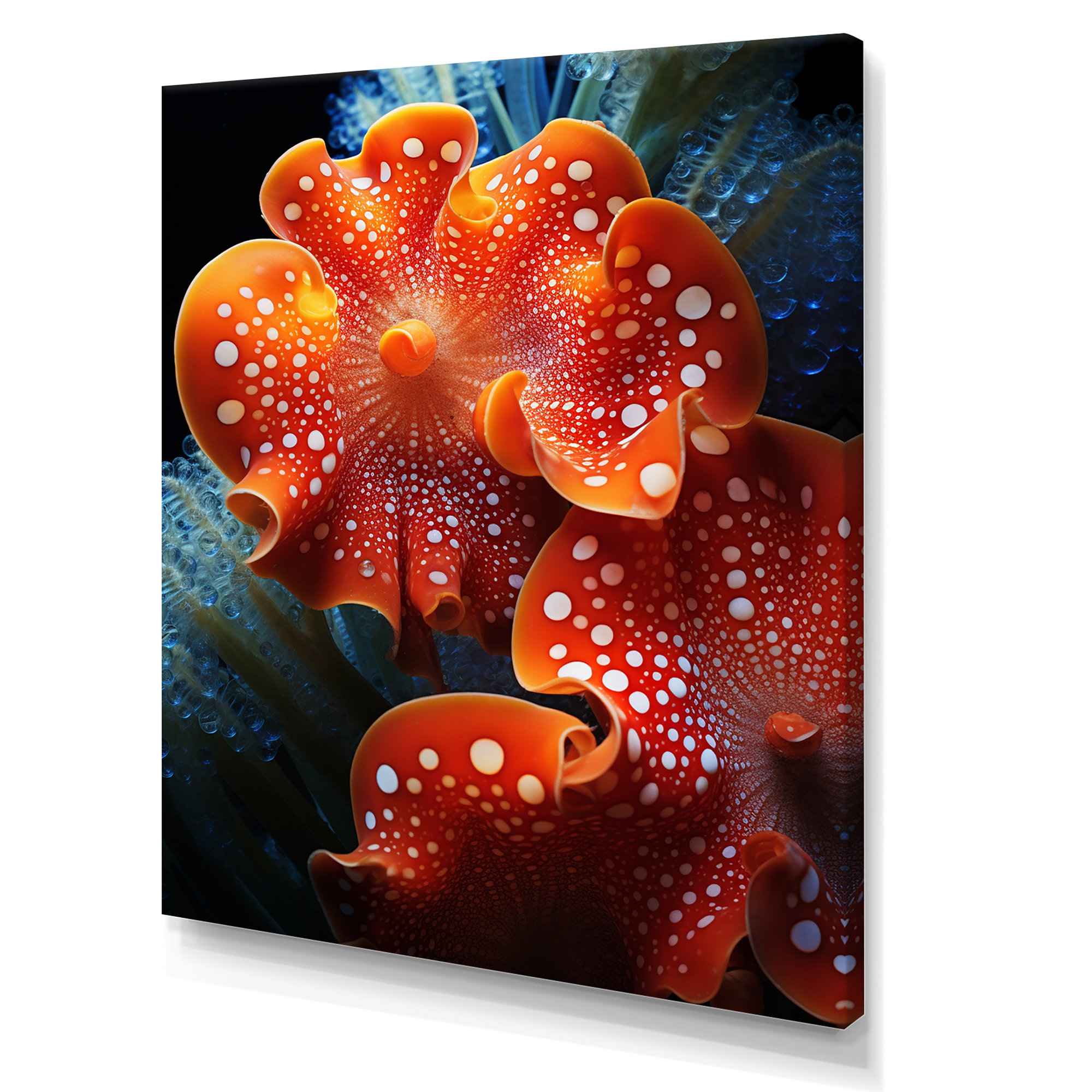 Design Art Colorful Red Anemone Reef I - Beach & Ocean Canvas Wall Art ...