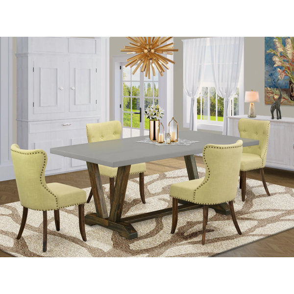 Wildon Home® Barowsky 5 - Piece Solid Wood Trestle Dining Set | Wayfair