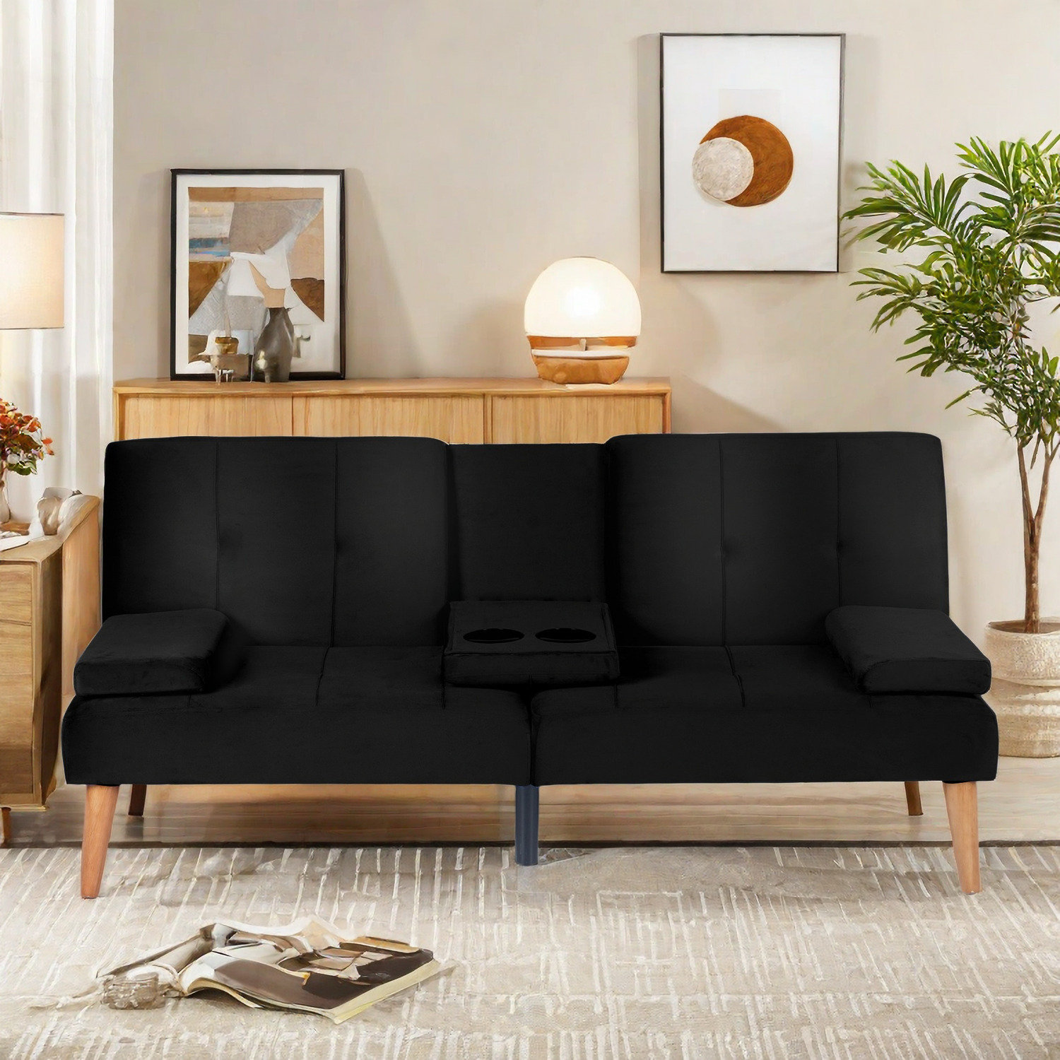 Truker 65" W Loveseat Sofa, Love Seat Couches For Living Room, Tufted ...